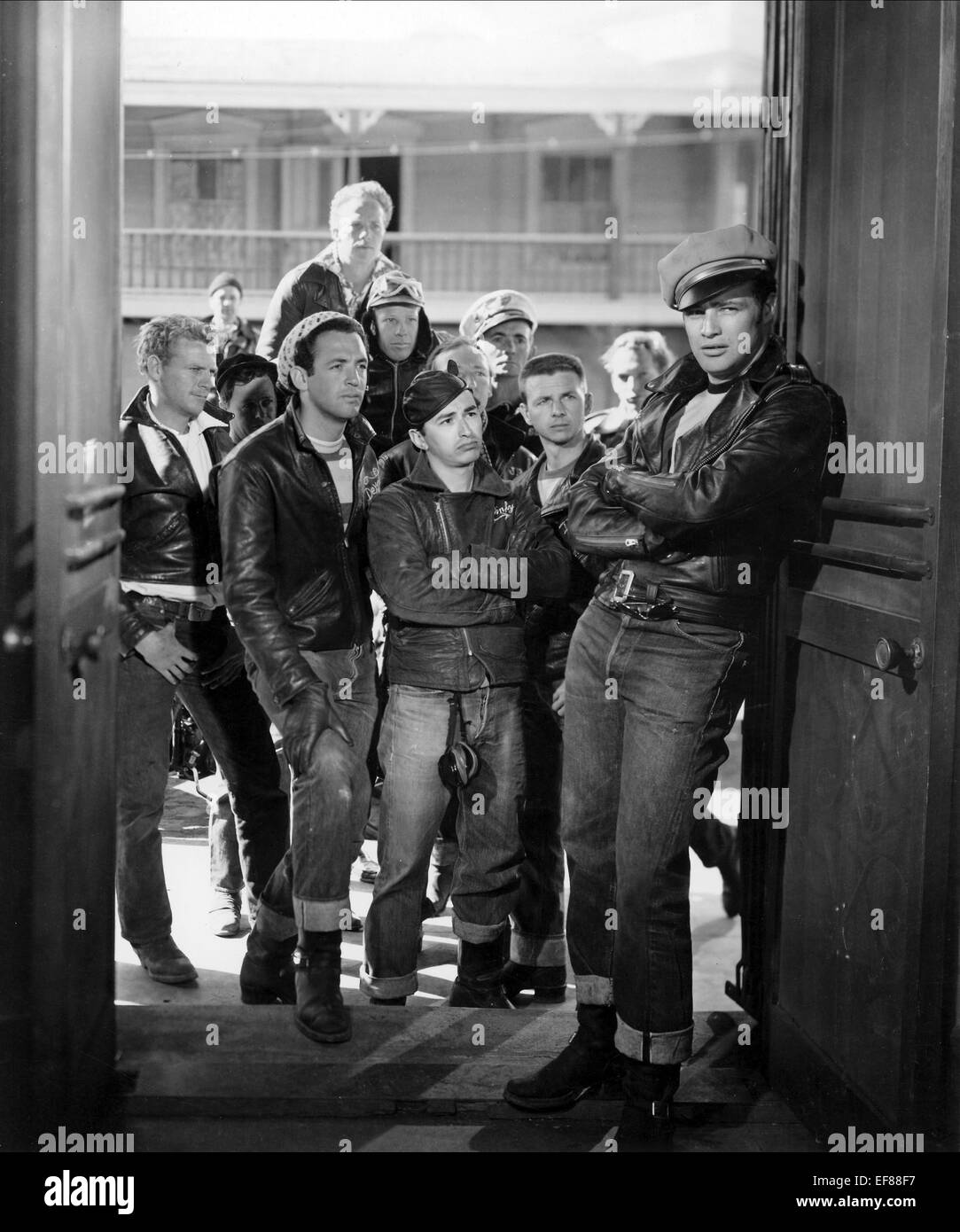 Marlon Brando Wild One Film Black and White Stock Photos & Images - Alamy