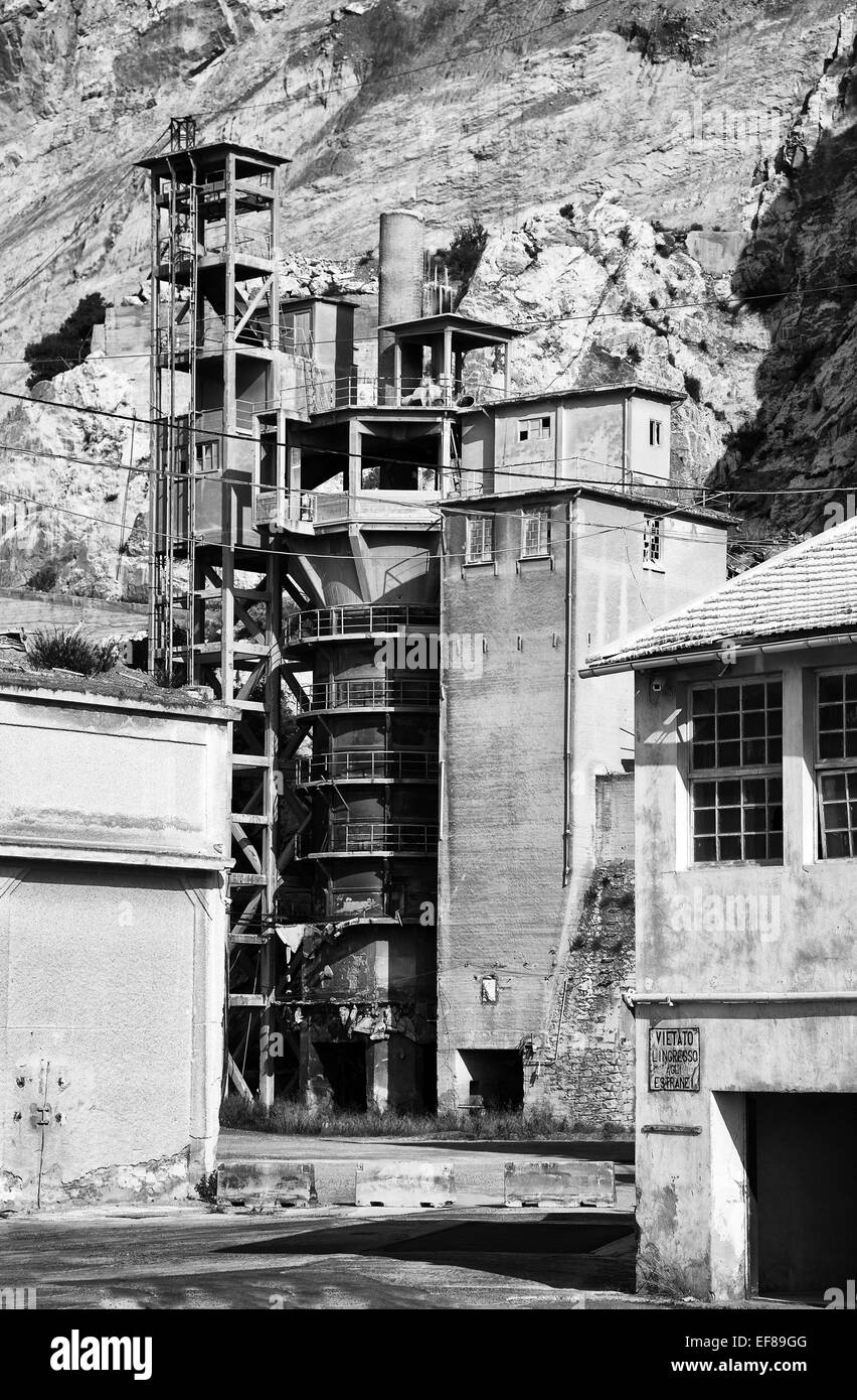 Abandoned open pit mine Black and White Stock Photos & Images - Alamy