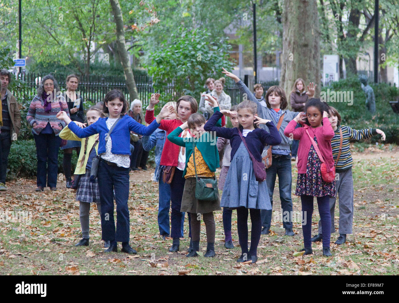 Children's ensemble performing in Woburn Square. Square Dances is a new ...