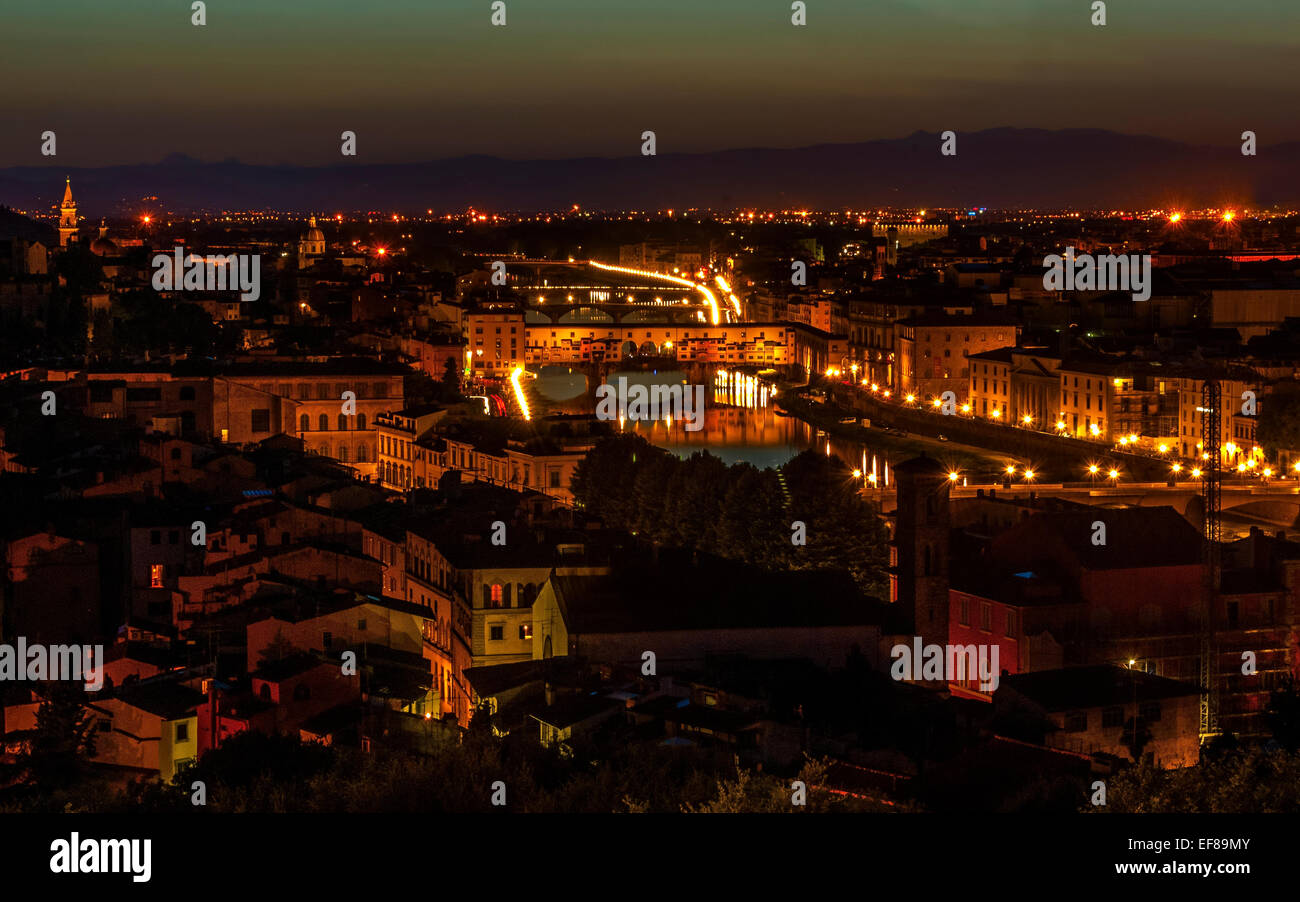 Florence by night hi-res stock photography and images - Alamy