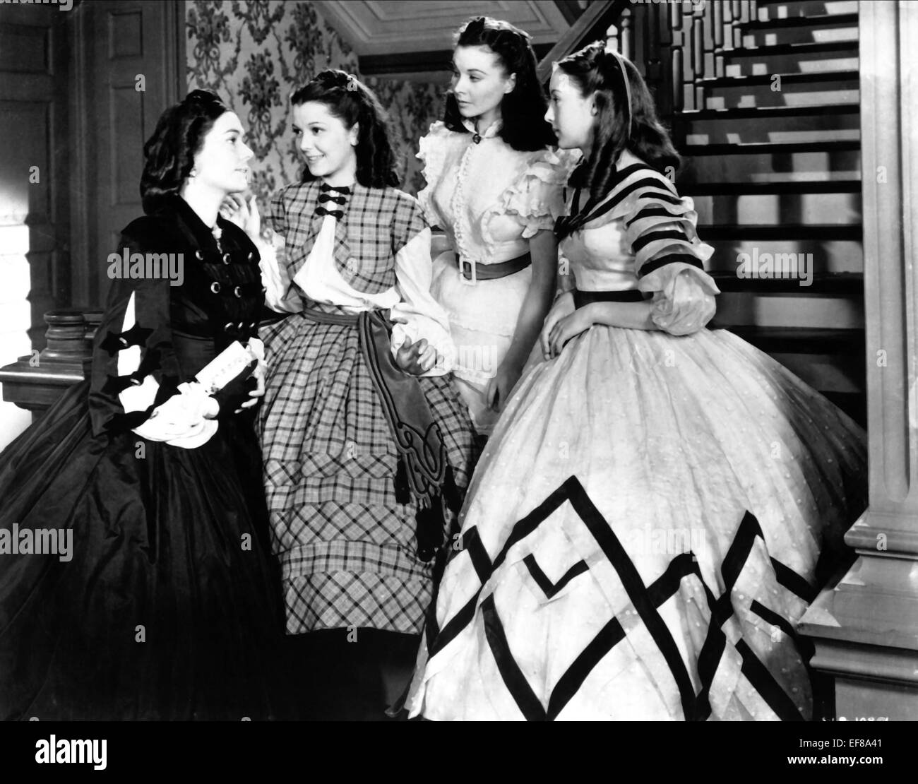 OLIVIA DE HAVILLAND, EVELYN KEYES, VIVIEN LEIGH, ANN RUTHERFORD, GONE WITH THE WIND, 1939 Stock ...