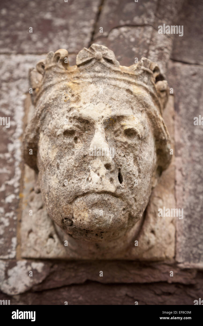 Carved head by the southwest entrance of St David's Cathedral ...
