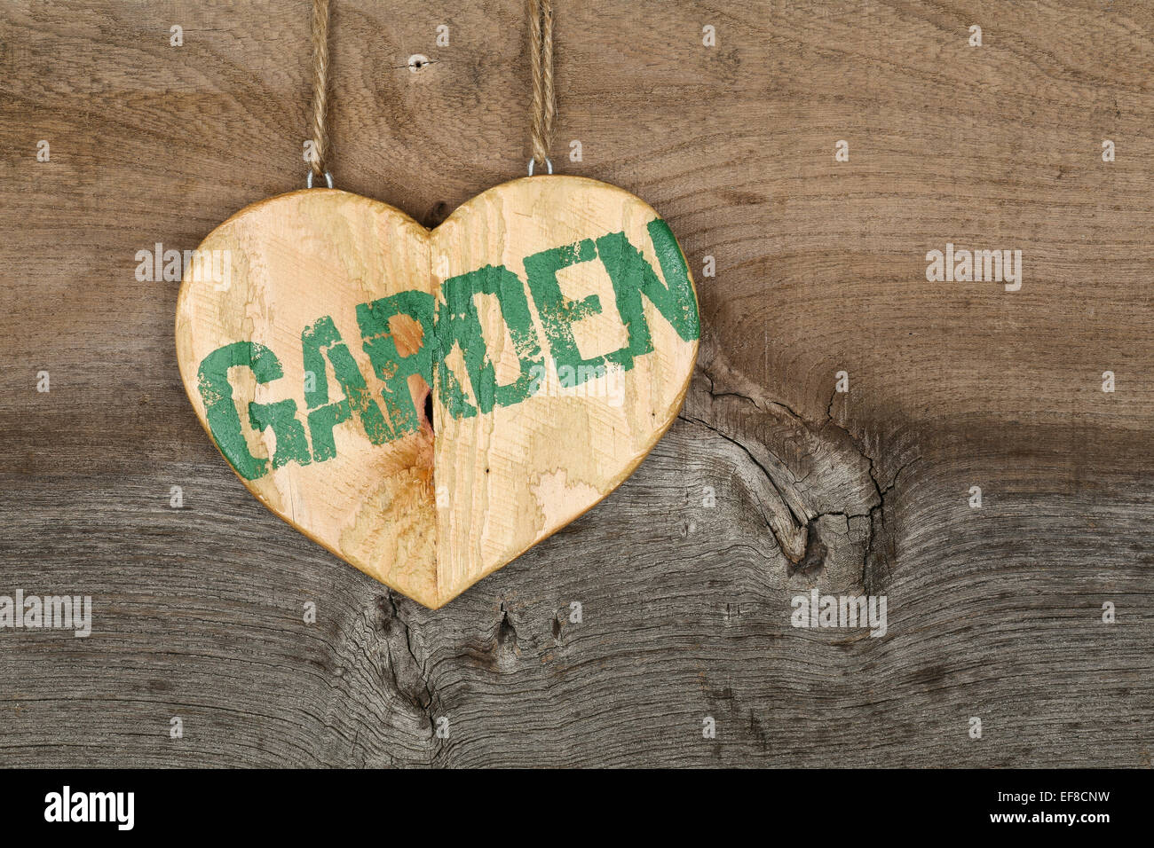 Love Garden message wooden heart sign from recycled old palette on ...