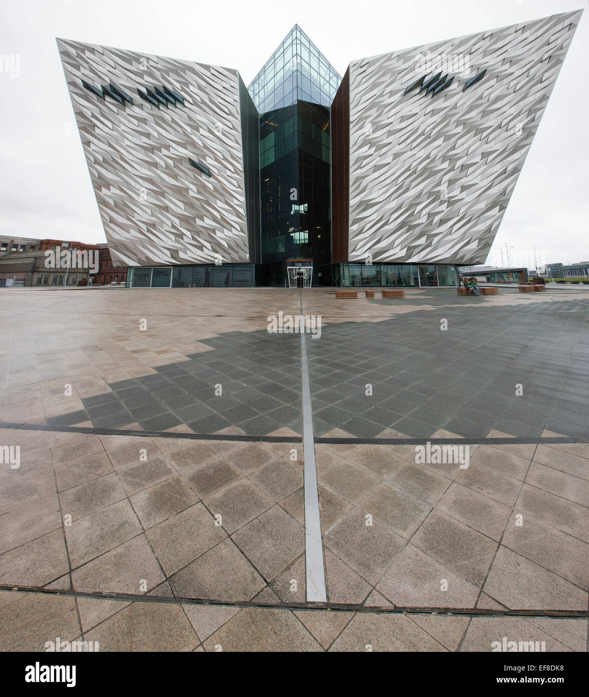 On the line of the keel. Titanic Belfast. Iconic architecture to house ...