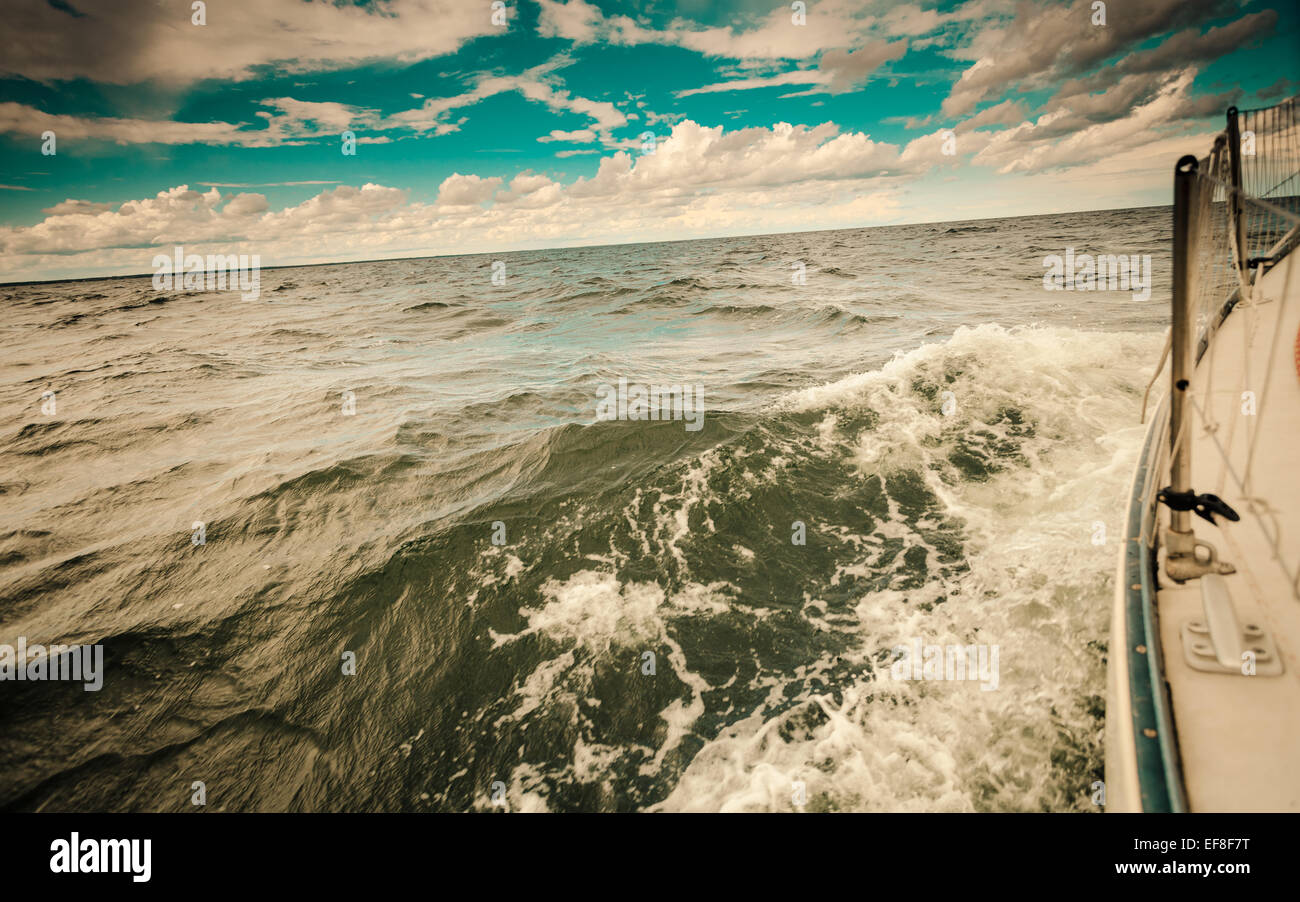 Yachting yacht sailboat sailing in baltic sea summer vacation. Tourism ...