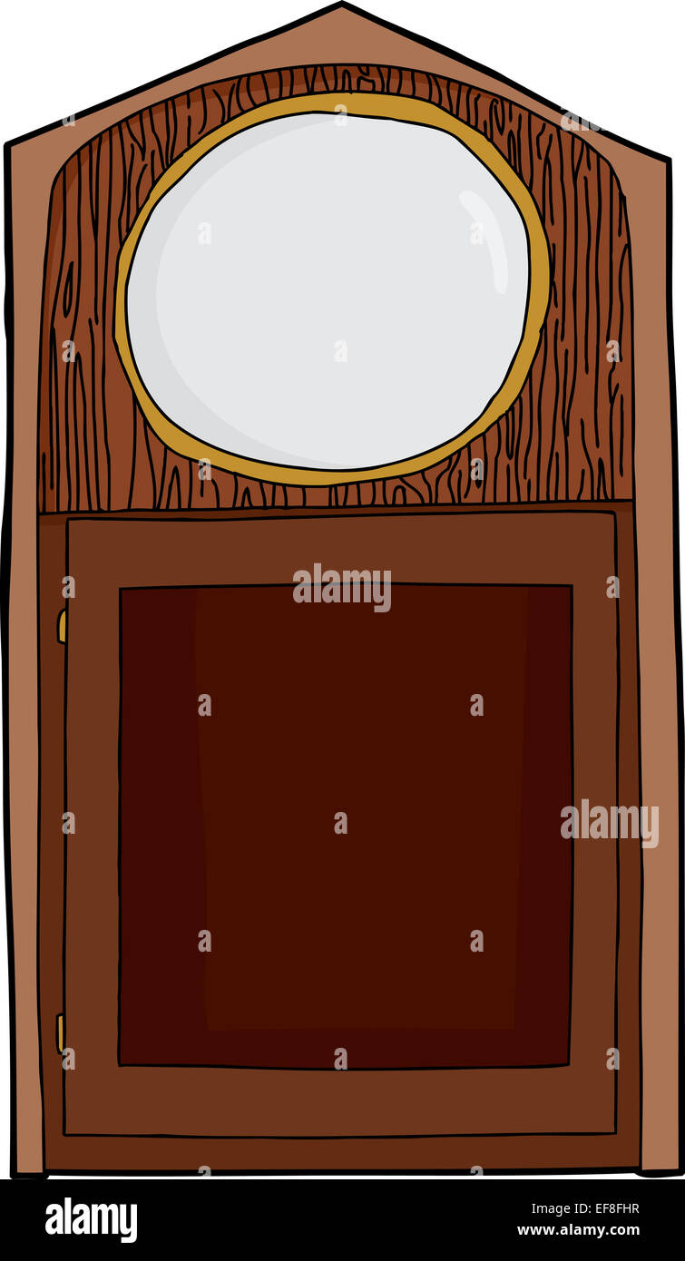 Hand drawn cartoon antique clock with blank face Stock Photo - Alamy