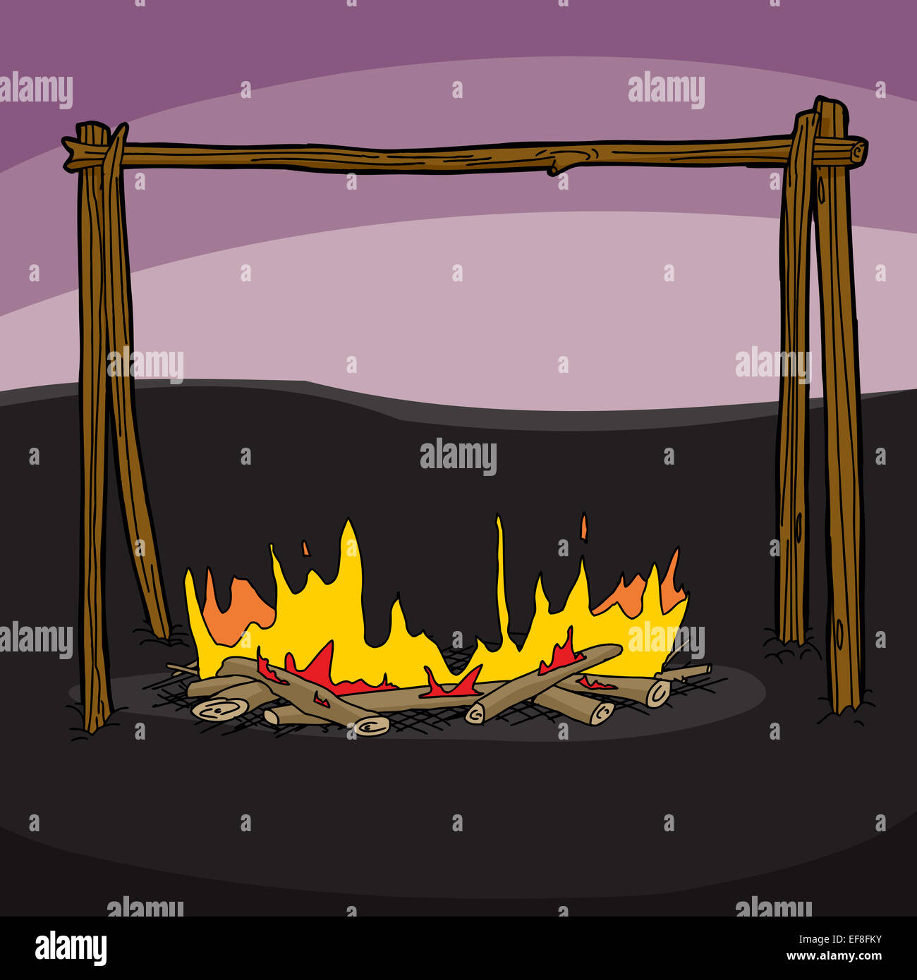 Cartoon burning log hi-res stock photography and images - Alamy
