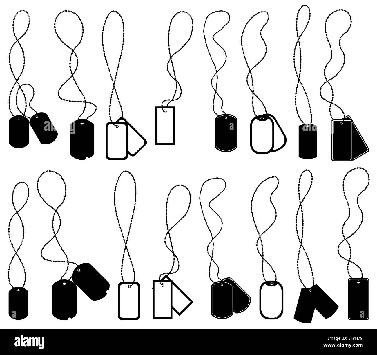 Set of different dog tags Stock Photo - Alamy