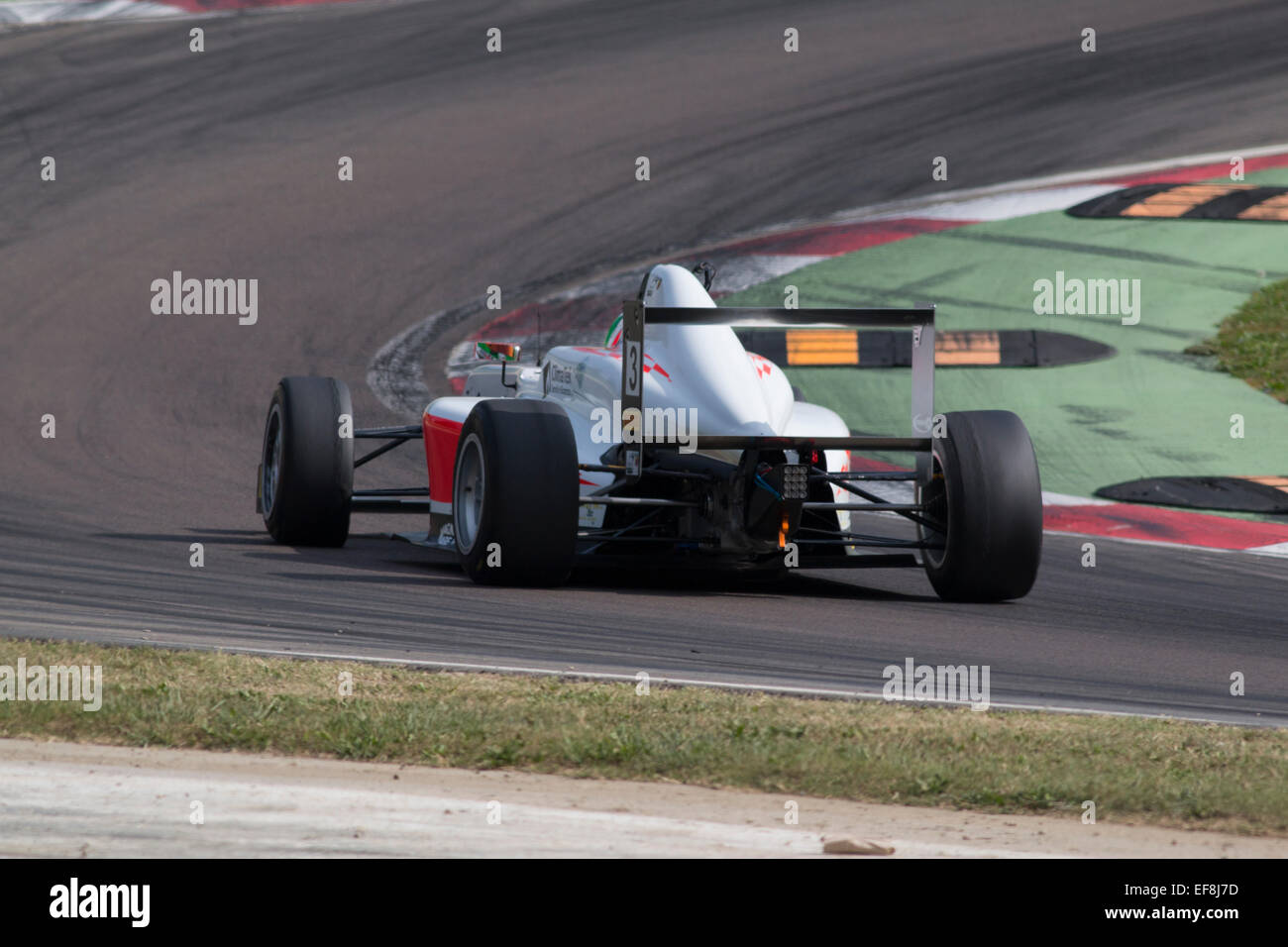 Imola, Italy - October 11, 2014: A Tatuus F.4 T014 Abarth of Euronova ...