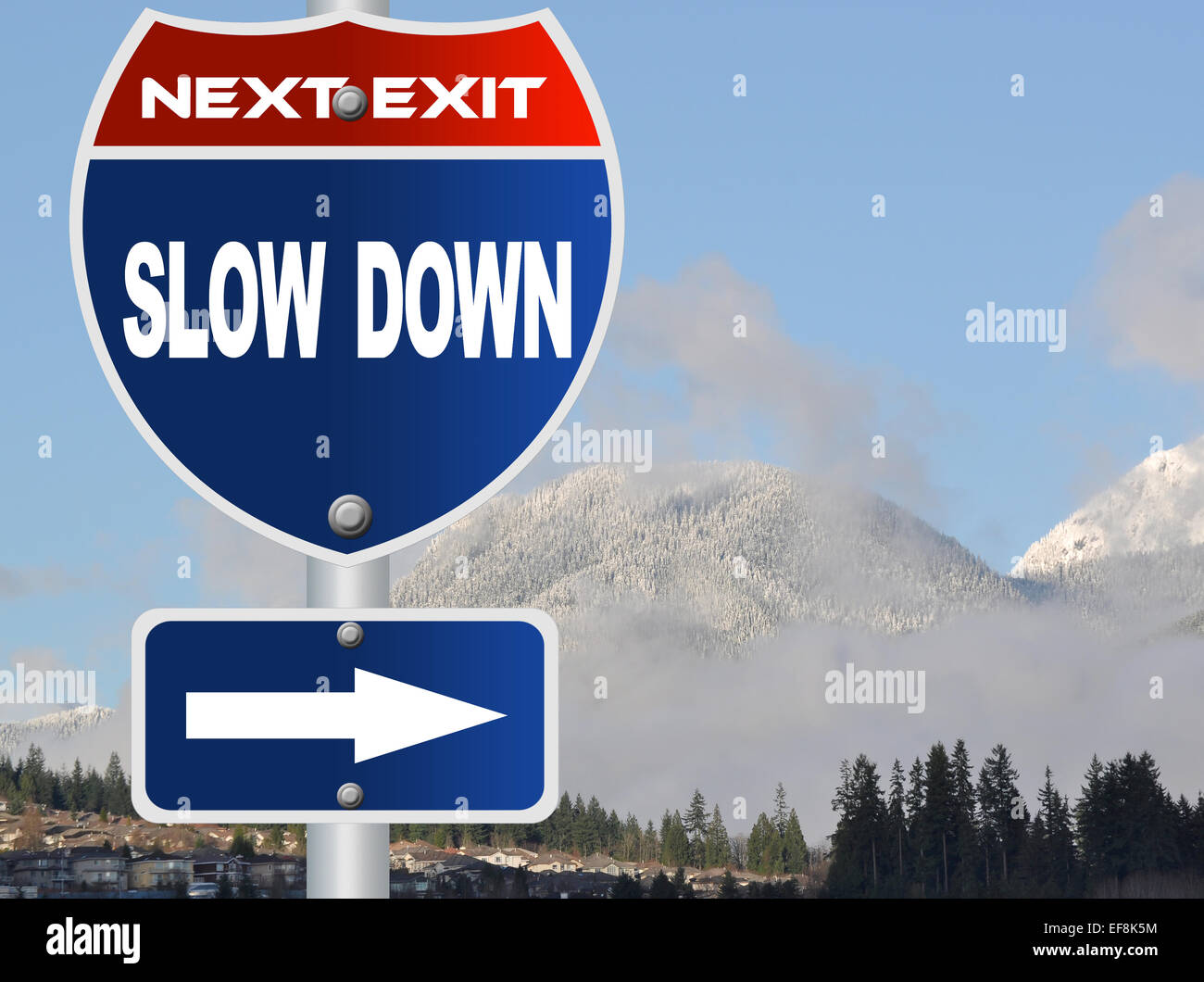 Slow down road hi-res stock photography and images - Alamy
