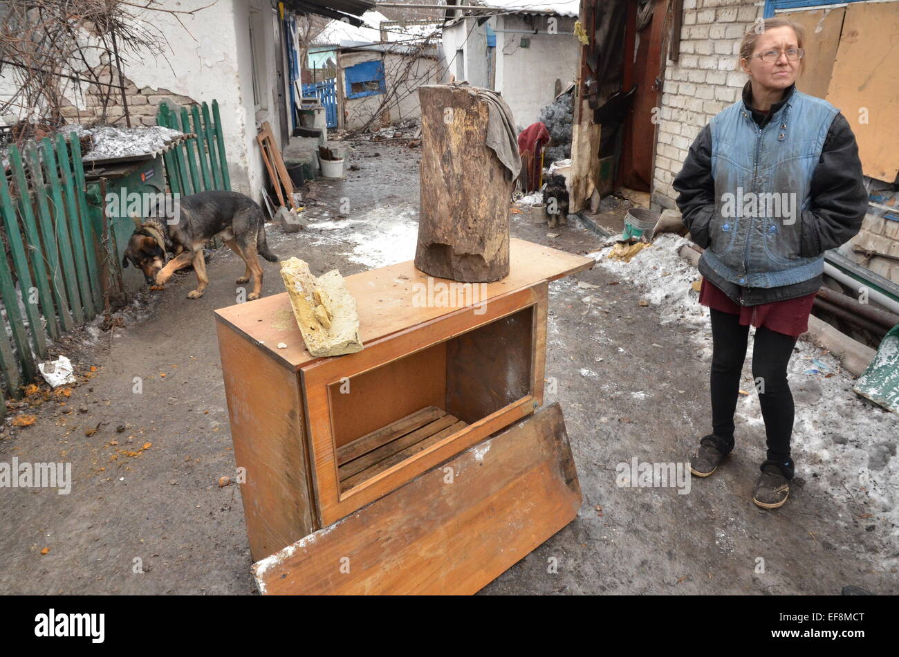 The village of Peski near Donetsk, eastern Ukraine Stock Photo - Alamy