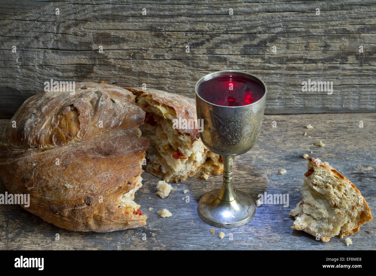 Holy communion bread wine hi-res stock photography and images - Alamy
