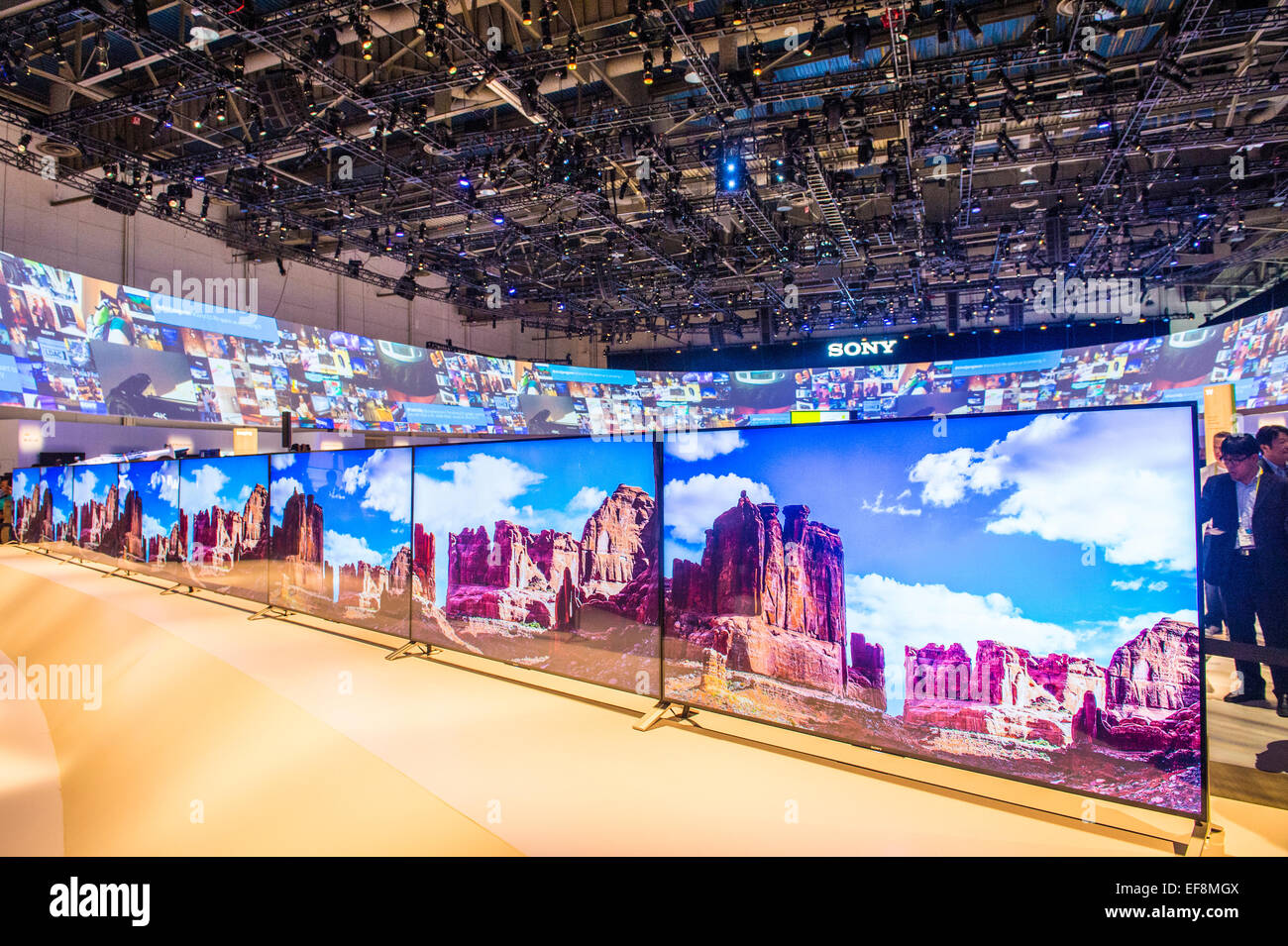 The Sony booth at the CES show held in Las Vegas Stock Photo - Alamy