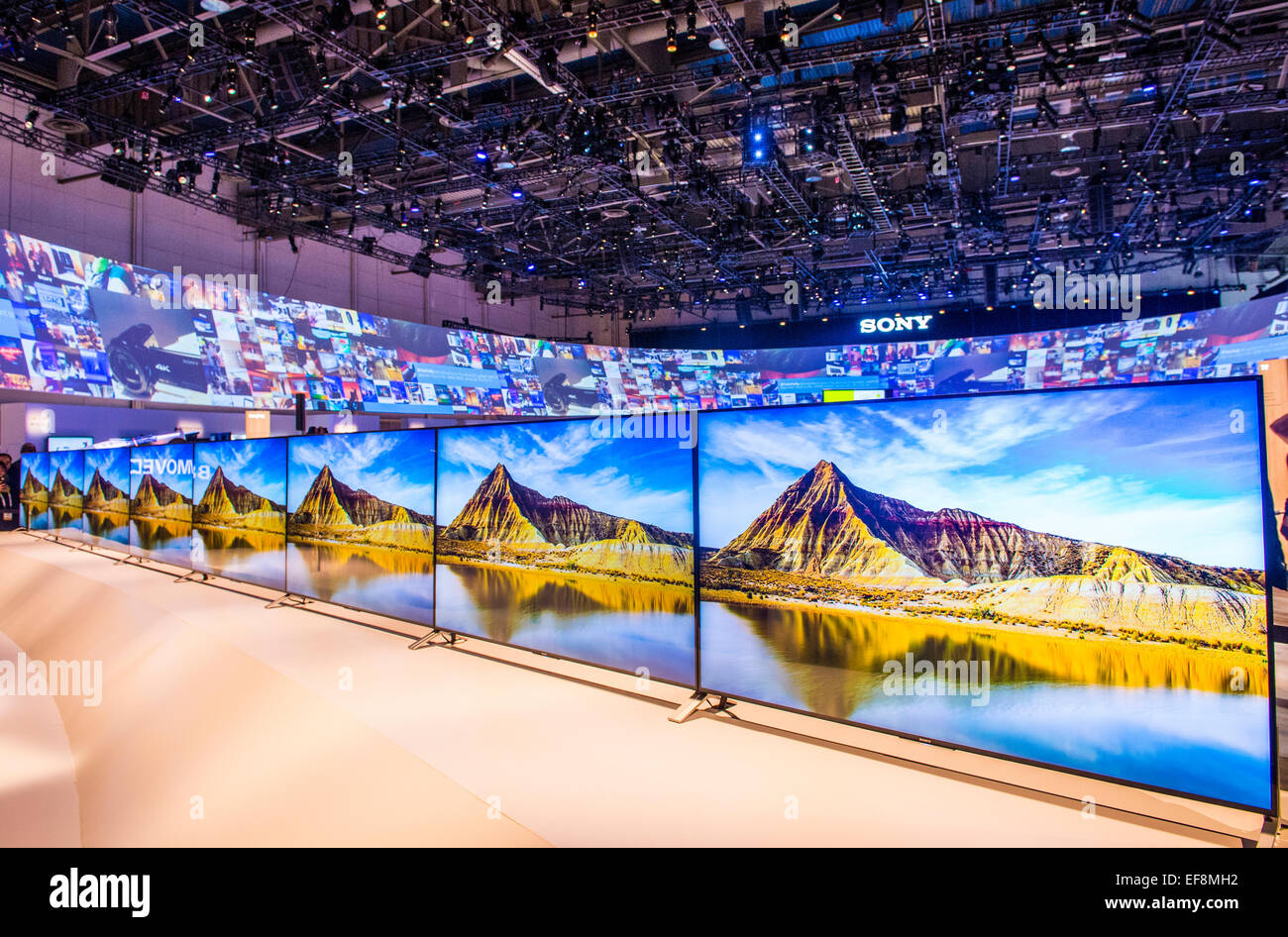 The Sony booth at the CES show held in Las Vegas Stock Photo - Alamy