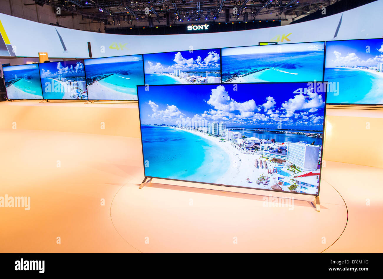 The Sony booth at the CES show held in Las Vegas Stock Photo - Alamy