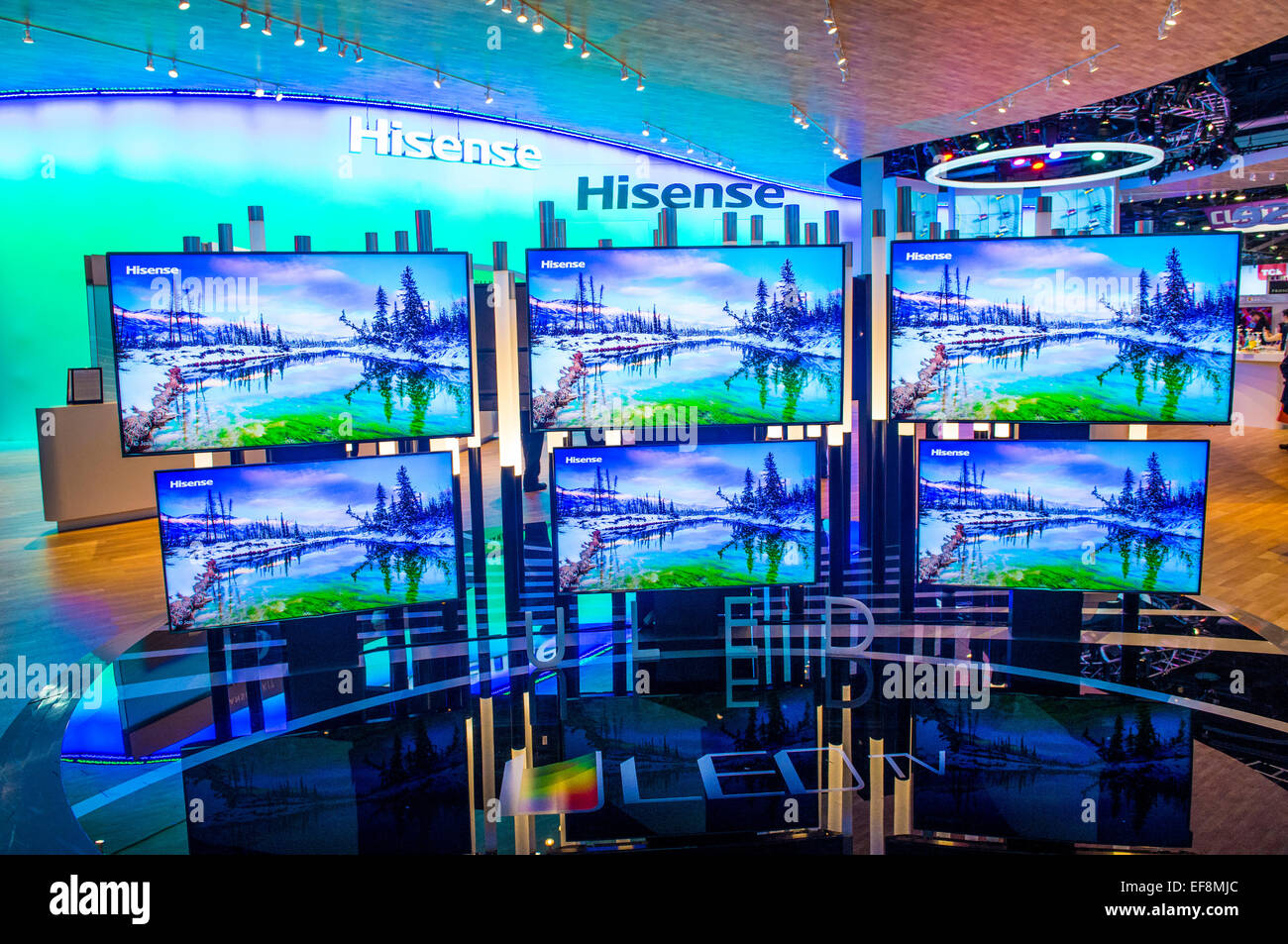 The Hisense booth at the CES show held in Las Vegas Stock Photo - Alamy