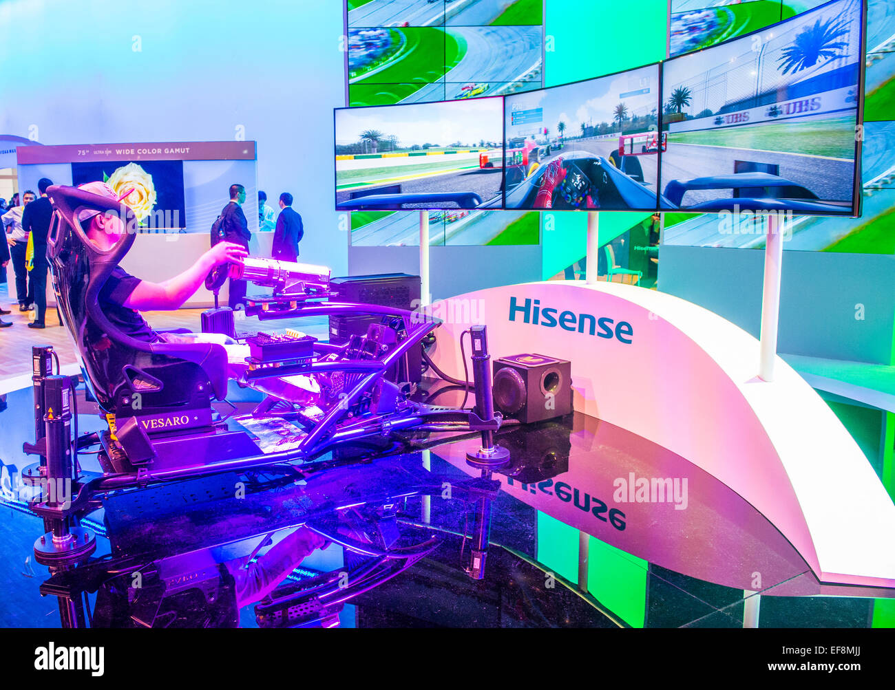 The Hisense booth at the CES show held in Las Vegas Stock Photo - Alamy
