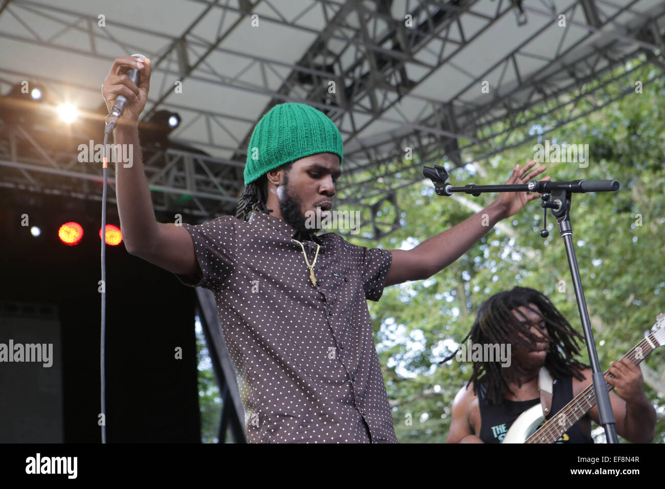 Reggae star Chronixx performs before a packed house for a Summerstage ...