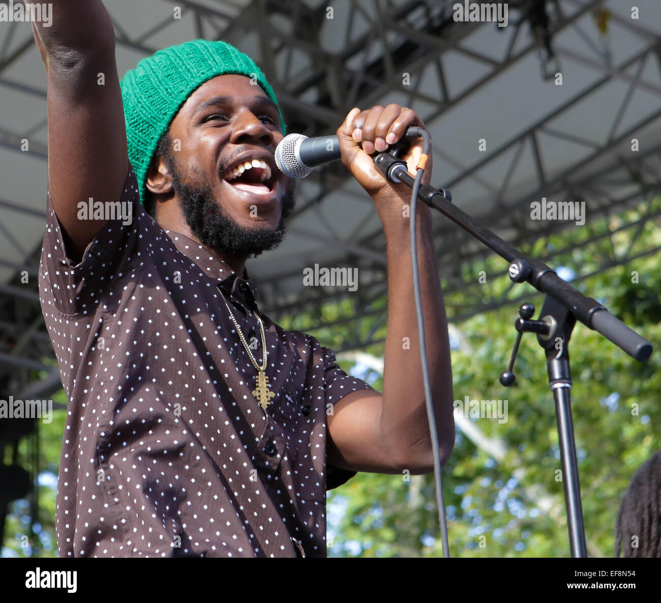 Reggae star Chronixx performs before a packed house for a Summerstage ...