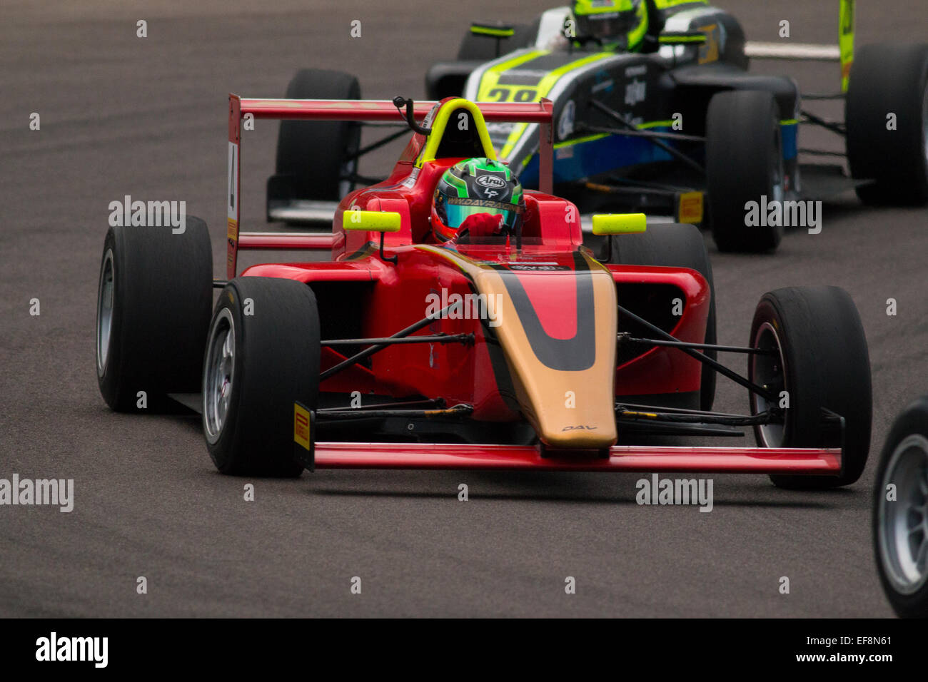 Imola, Italy - October 11, 2014: A Tatuus F.4 T014 Abarth of Dav Racing ...
