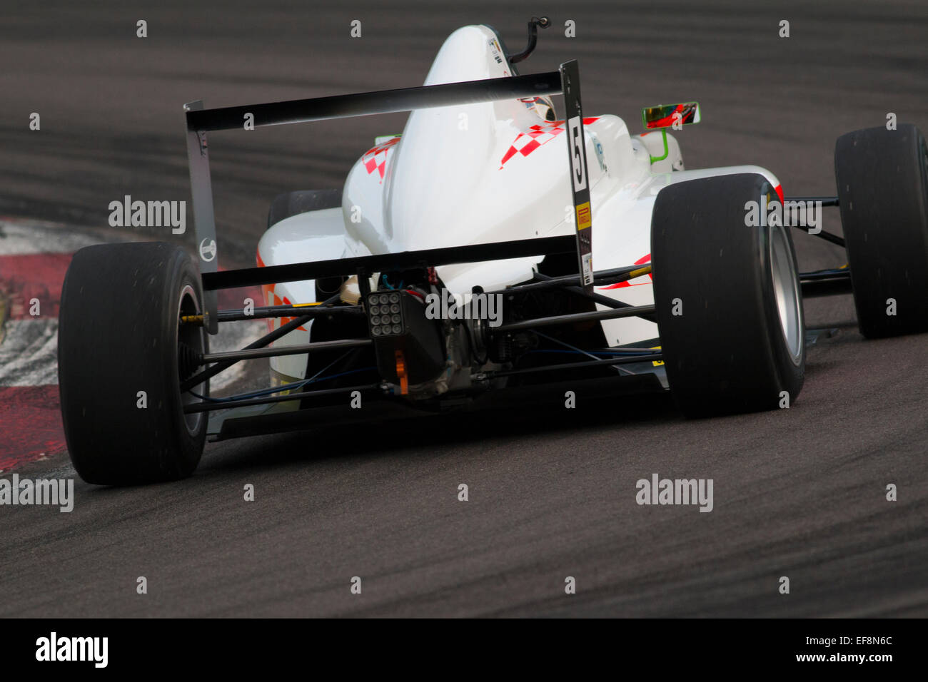 Imola, Italy - October 11, 2014: A Tatuus F.4 T014 Abarth of Euronova ...