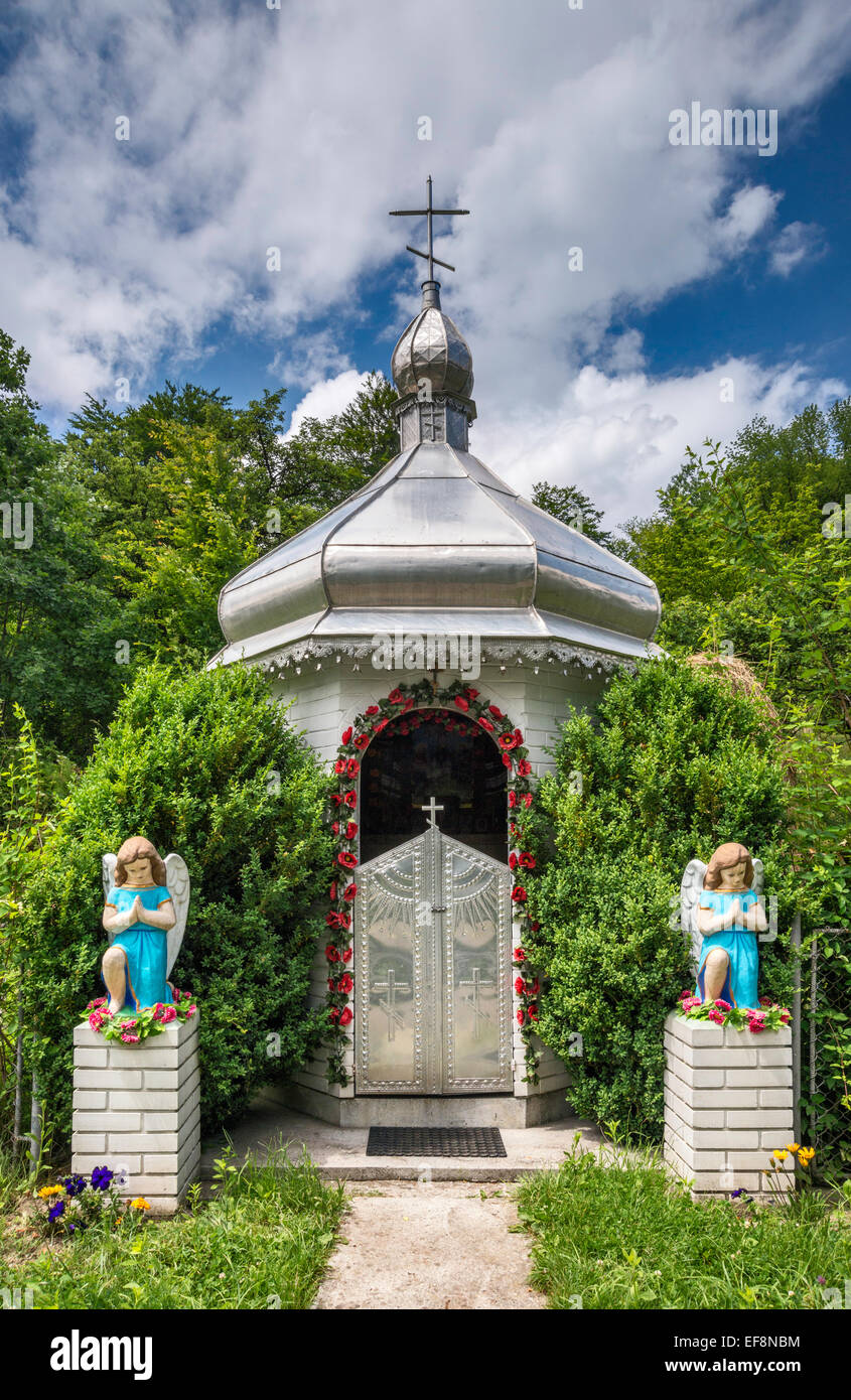 Greek Catholic roadside chapel in village of Sheshory near Kosiv ...