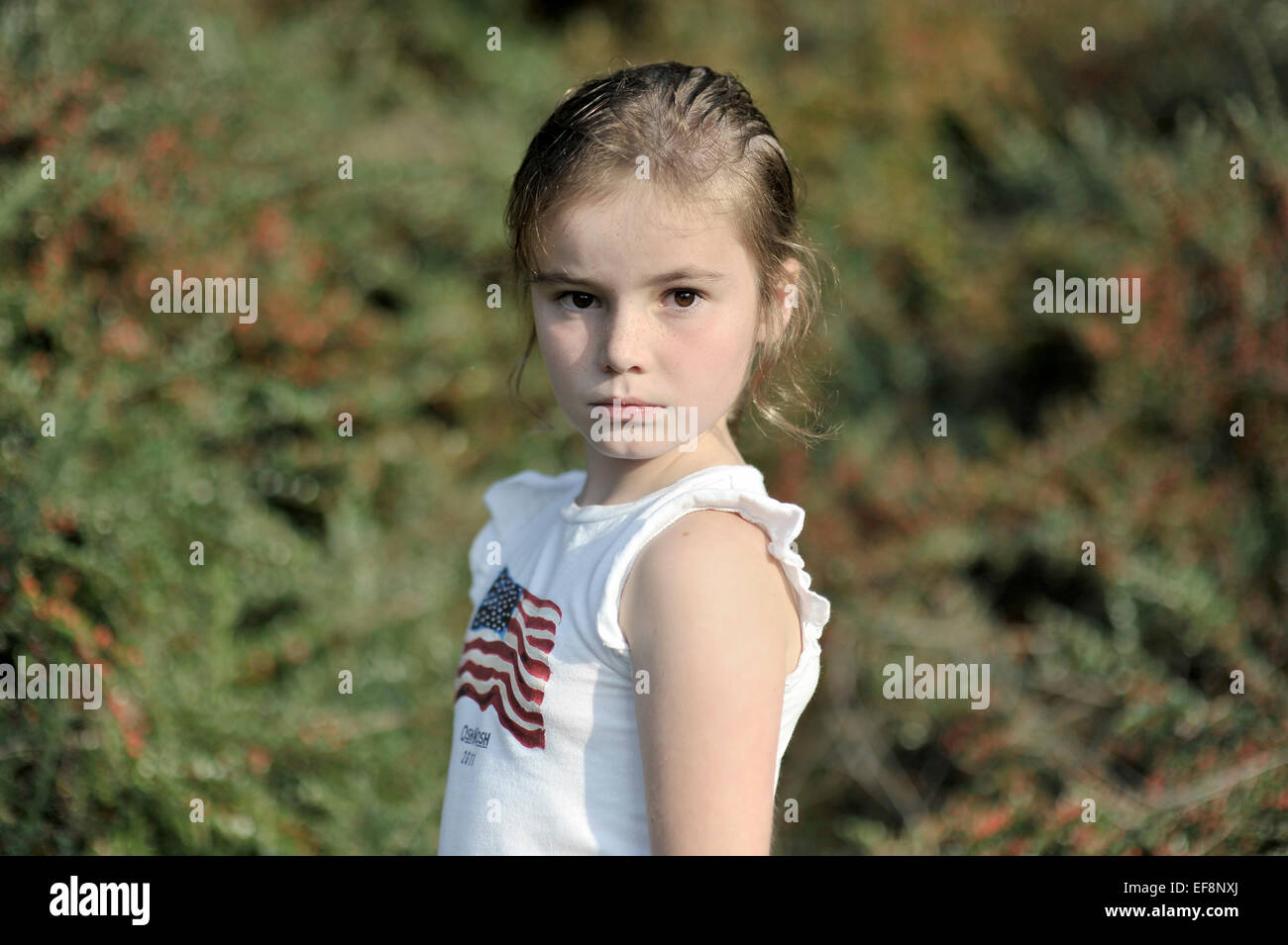 seven years old girl portrait Stock Photo - Alamy