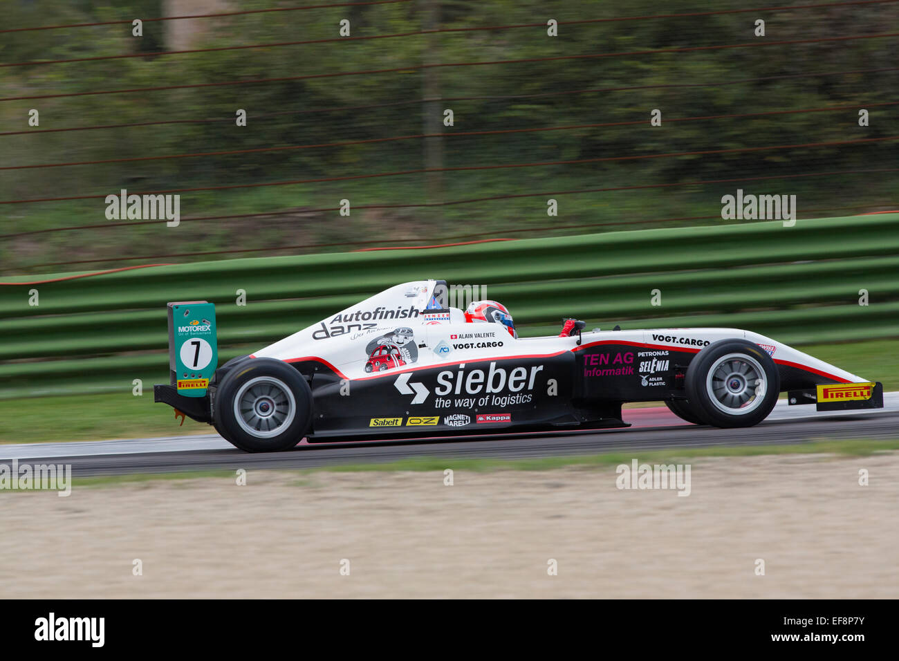 Imola, Italy - October 11, 2014: A Tatuus F.4 T014 Abarth of Jenzer ...