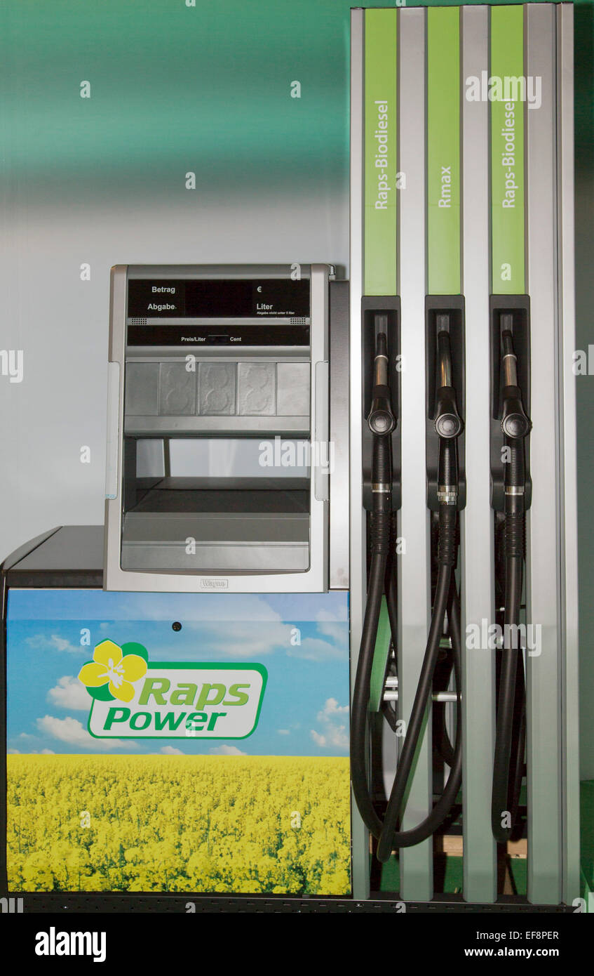 Gas station for rapeseed biodiesel, Germany Stock Photo - Alamy