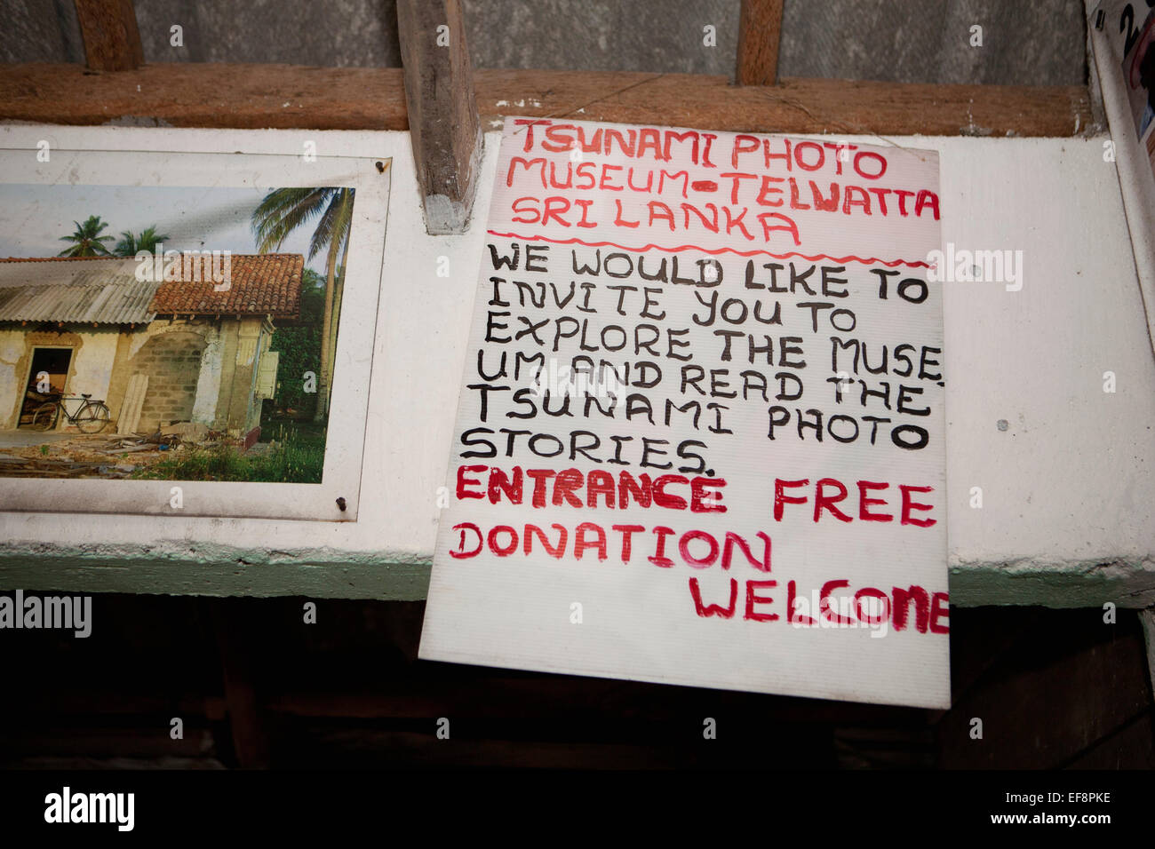 PERSONAL ACCOUNTS AT THE TELWATTA TSUNAMI MUSEUM HIKKADUWA Stock Photo ...