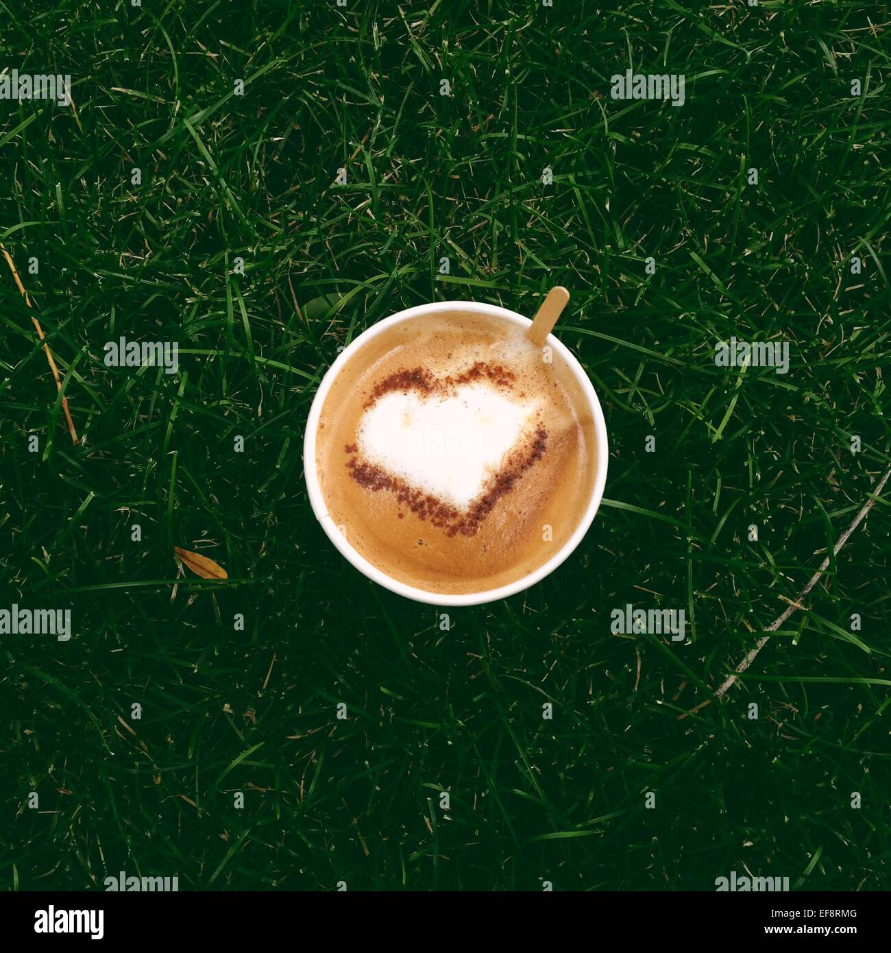Coffee on grass Stock Photo - Alamy