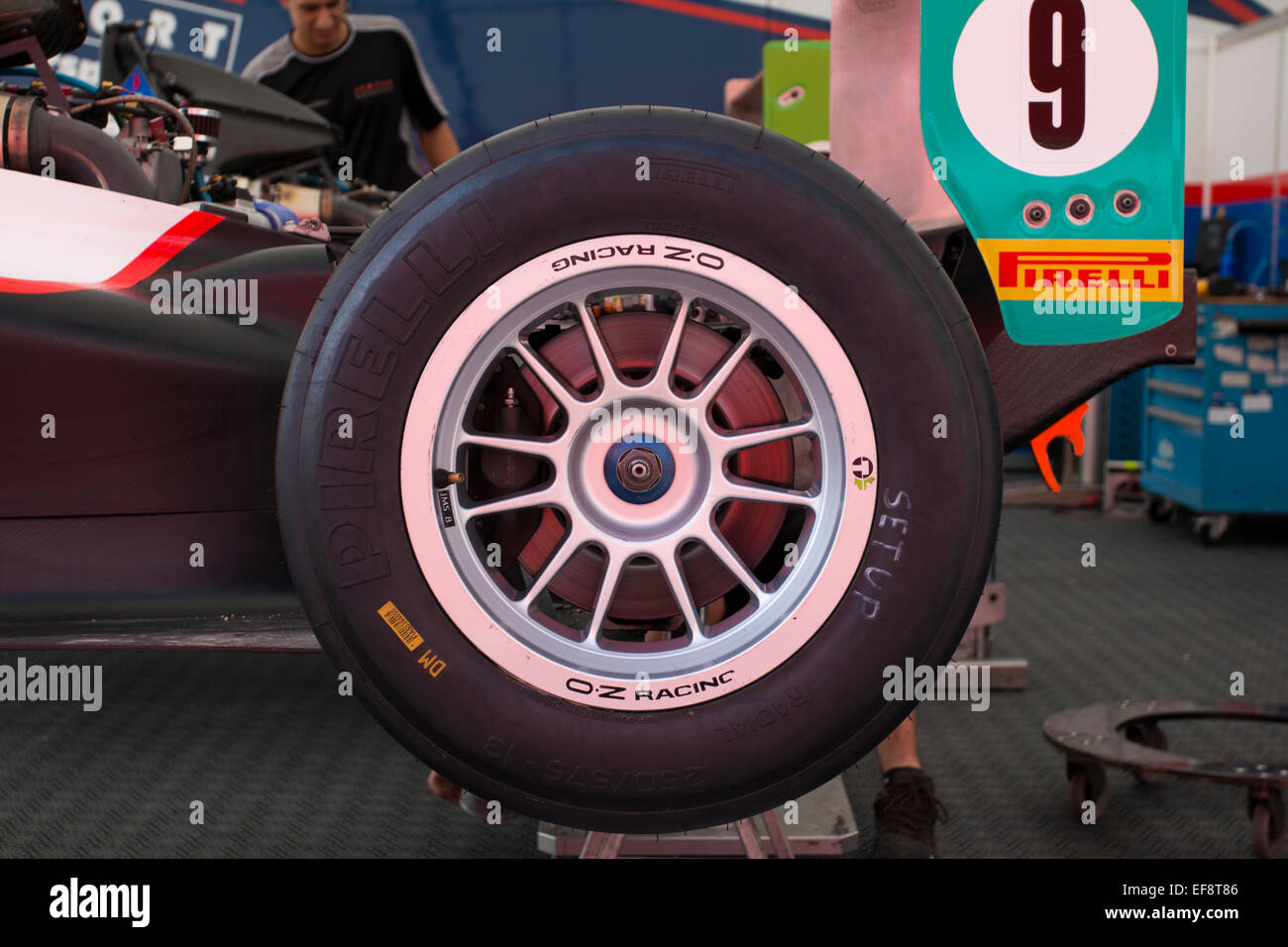 Imola, Italy - October 11, 2014: A Tatuus F.4 T014 Abarth of Jenzer ...