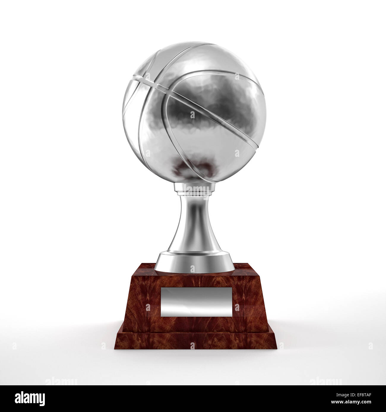 silver basket trophy ball on white Stock Photo - Alamy