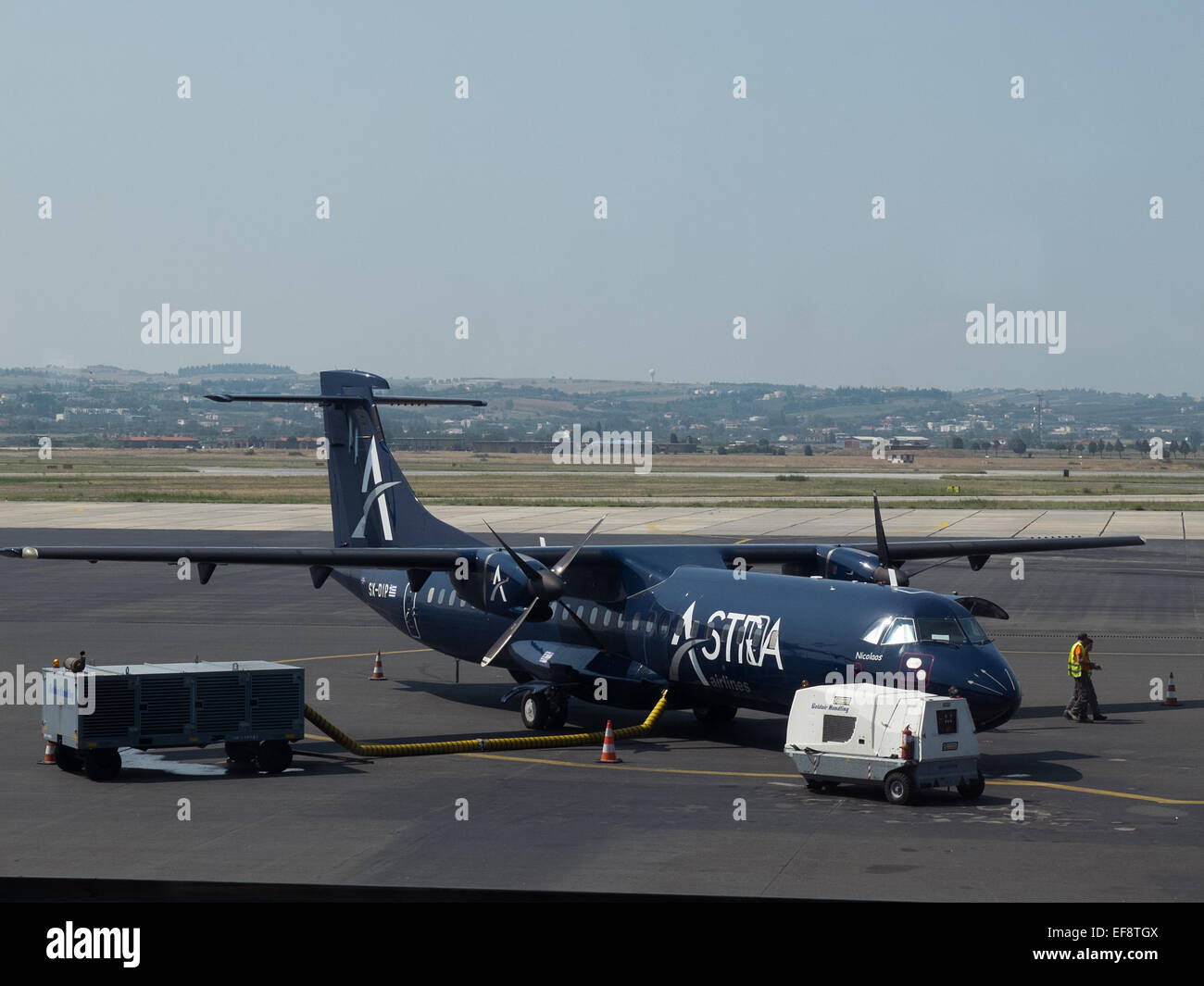An Astra Airlines ATR 72-202 in Thessaloniki Internartional Airport ...