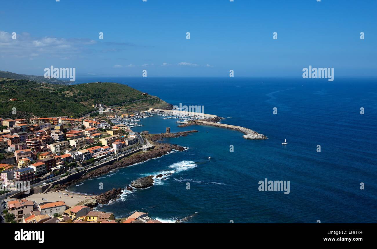 Italy, Sardinia, Arbatax, Small village on coast Stock Photo - Alamy