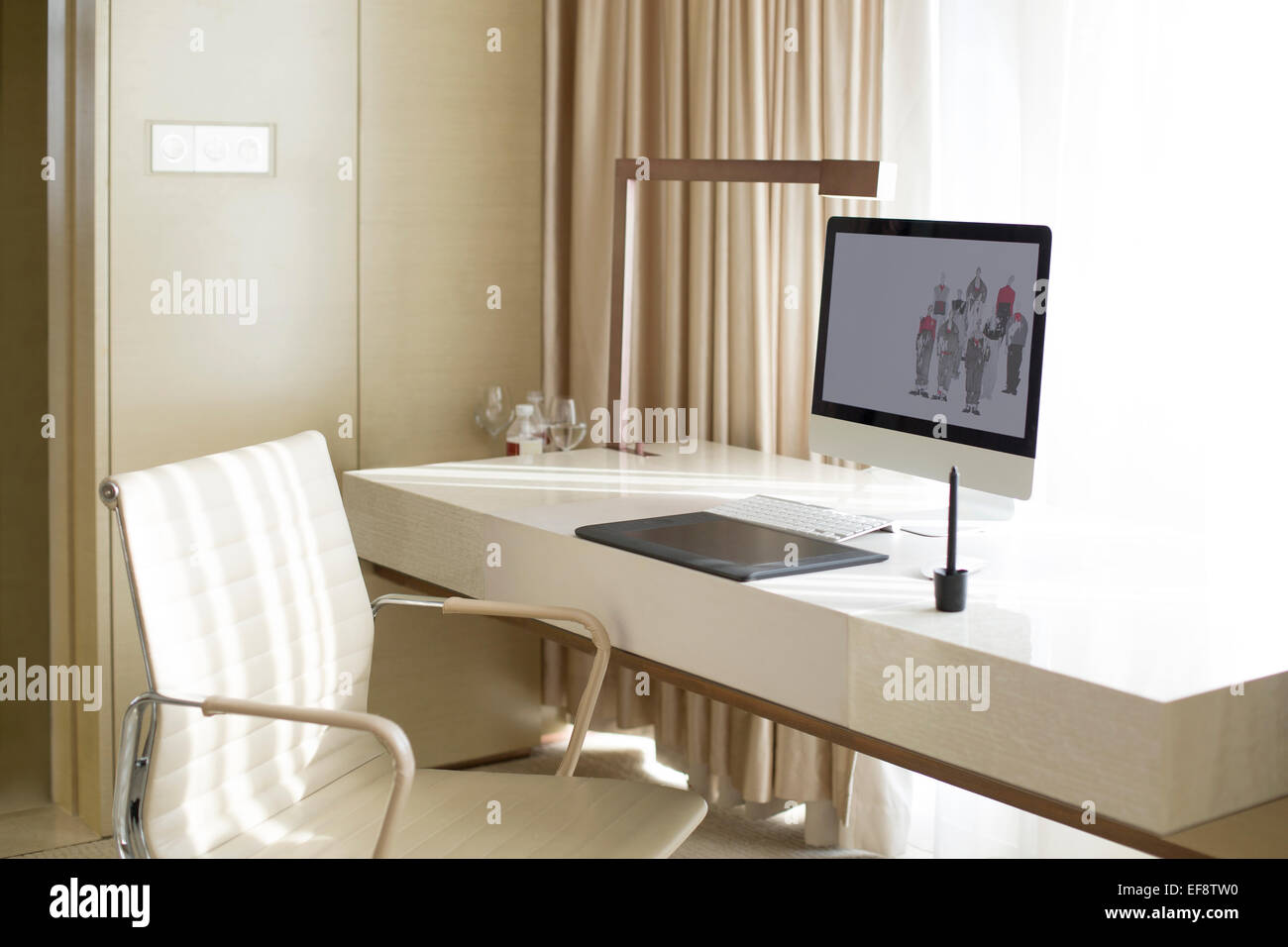 A computer on the desk Stock Photo - Alamy