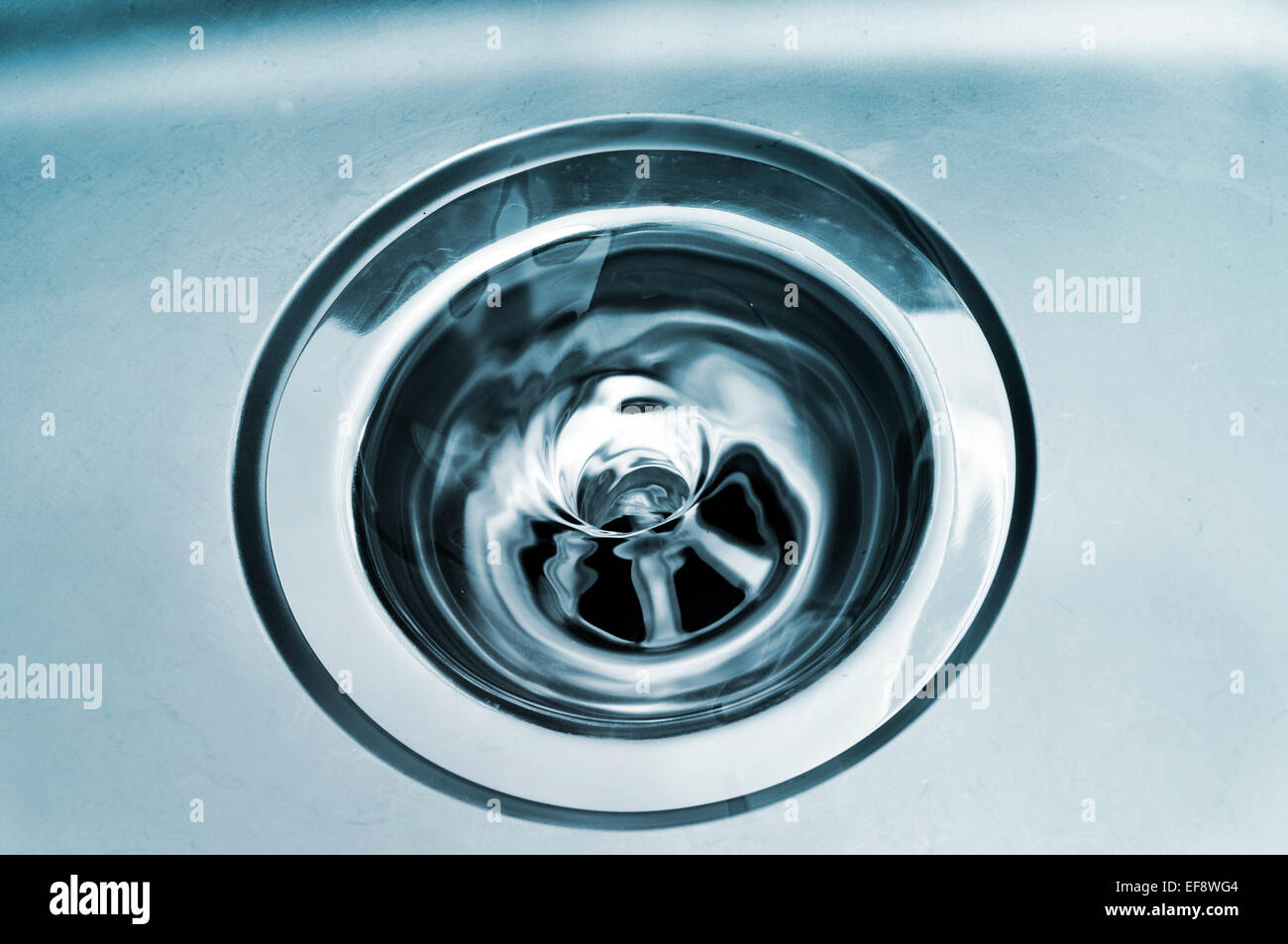 swirl water in a drain in the northern hemisphere Stock Photo - Alamy
