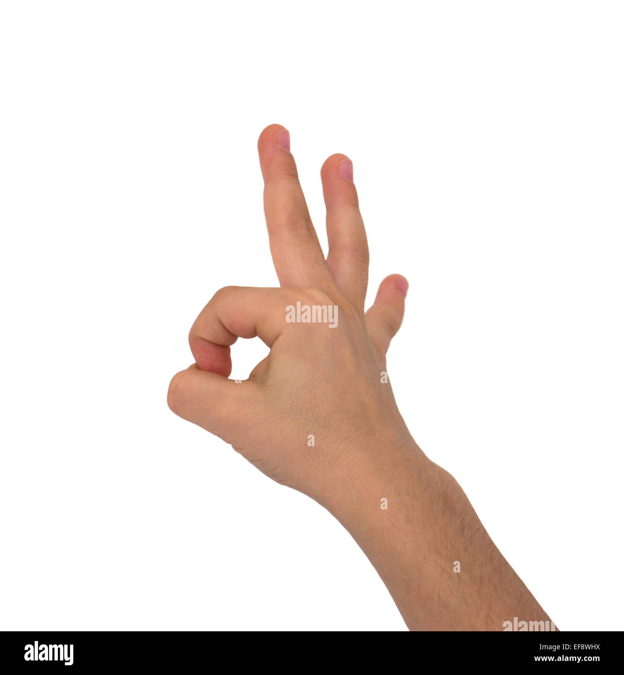 OK sign on white background isolated Stock Photo - Alamy