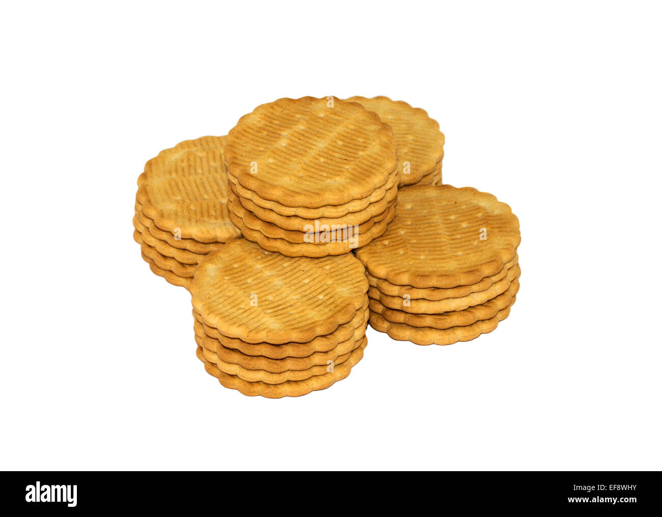 Many cookies on a white background isolated Stock Photo - Alamy