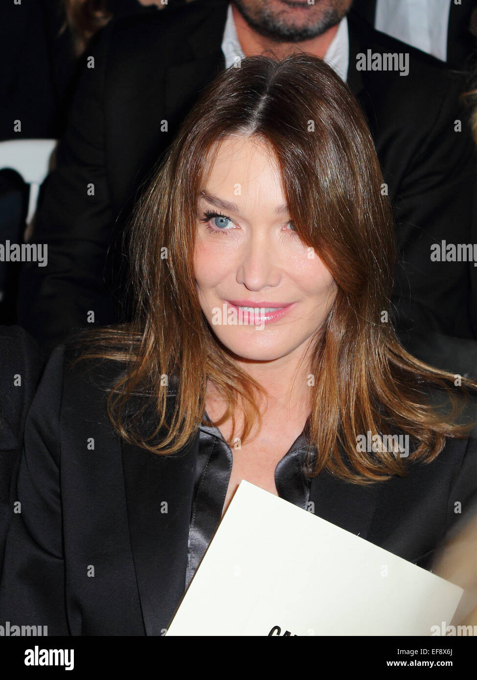 Paris, France. 28th Jan, 2015. Singer and model Carla Bruni attends the ...