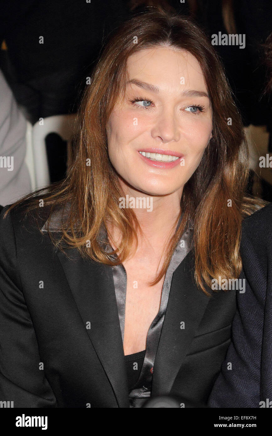 Paris, France. 28th Jan, 2015. Singer and model Carla Bruni attends the ...