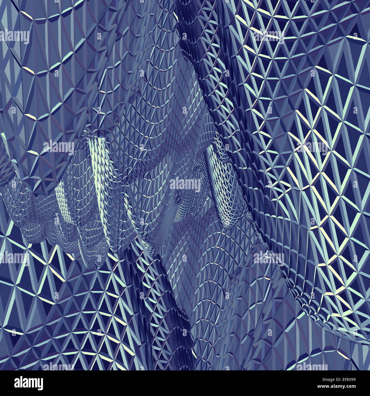Abstract 3D blue net cloth background Stock Photo - Alamy