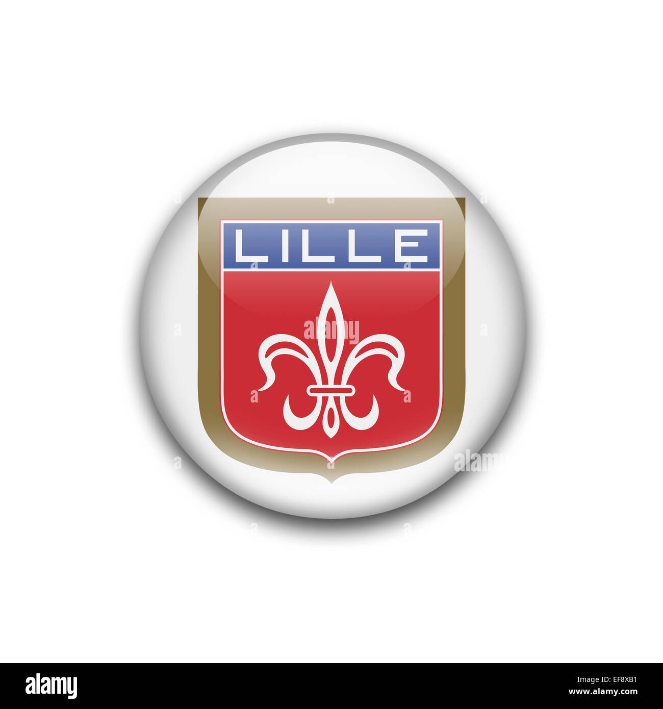 Lille Olympique icon flag logo symbol Stock Photo - Alamy