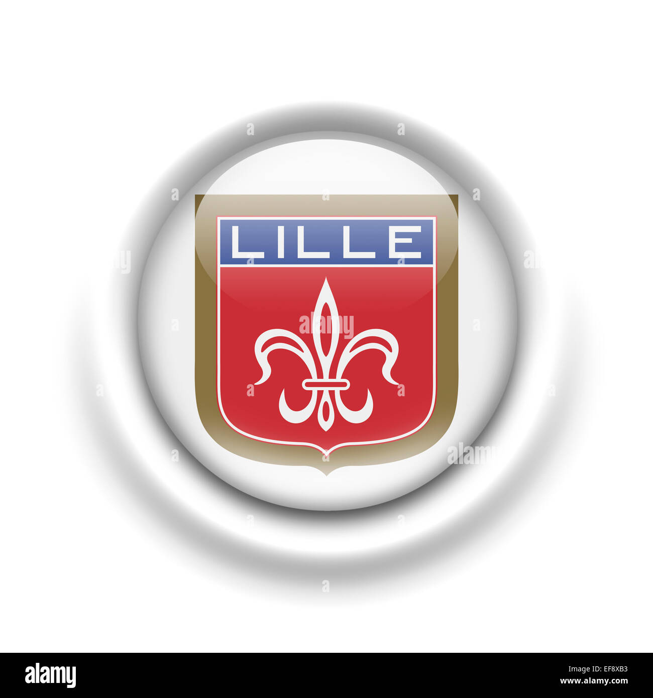Lille Olympique icon flag logo symbol Stock Photo - Alamy