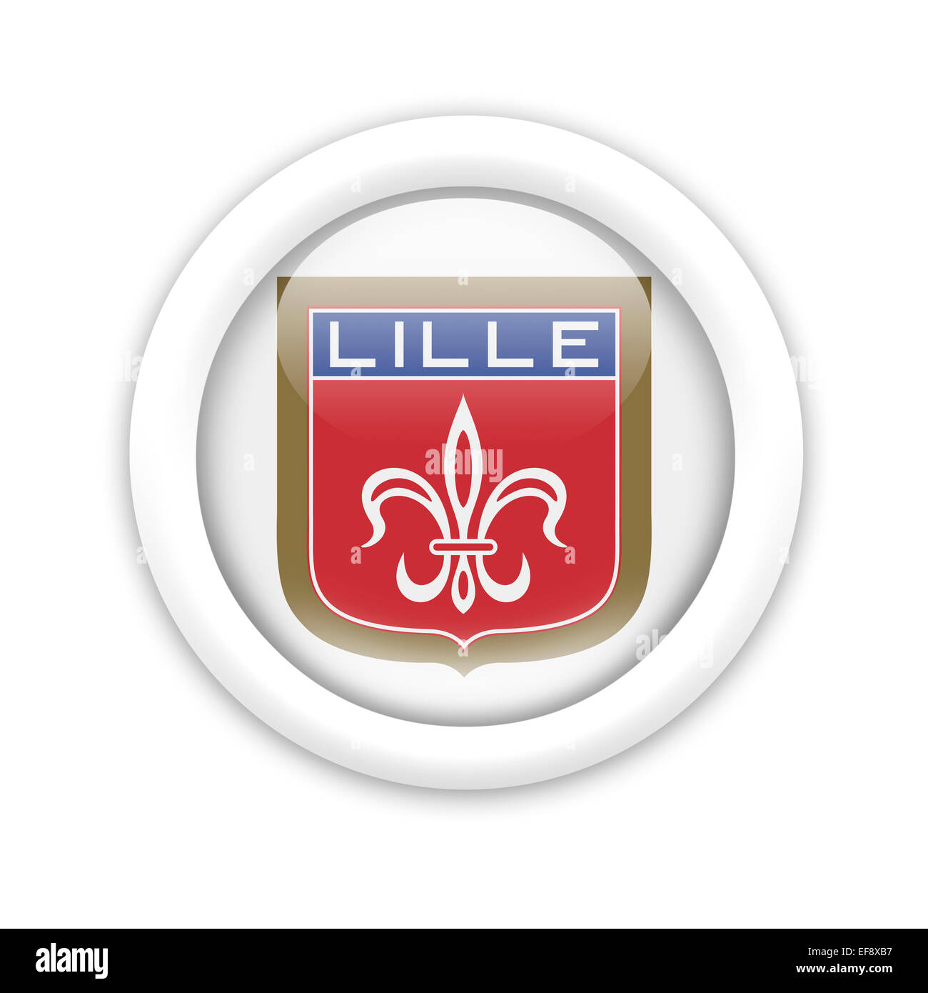 Lille Olympique icon flag logo symbol Stock Photo - Alamy