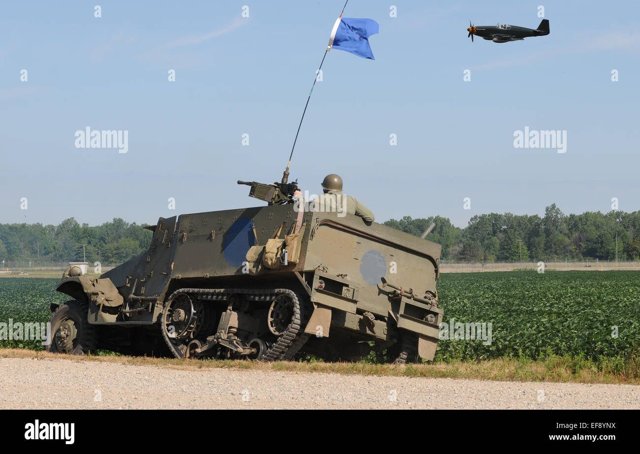 World War II era armored car in battle Stock Photo - Alamy