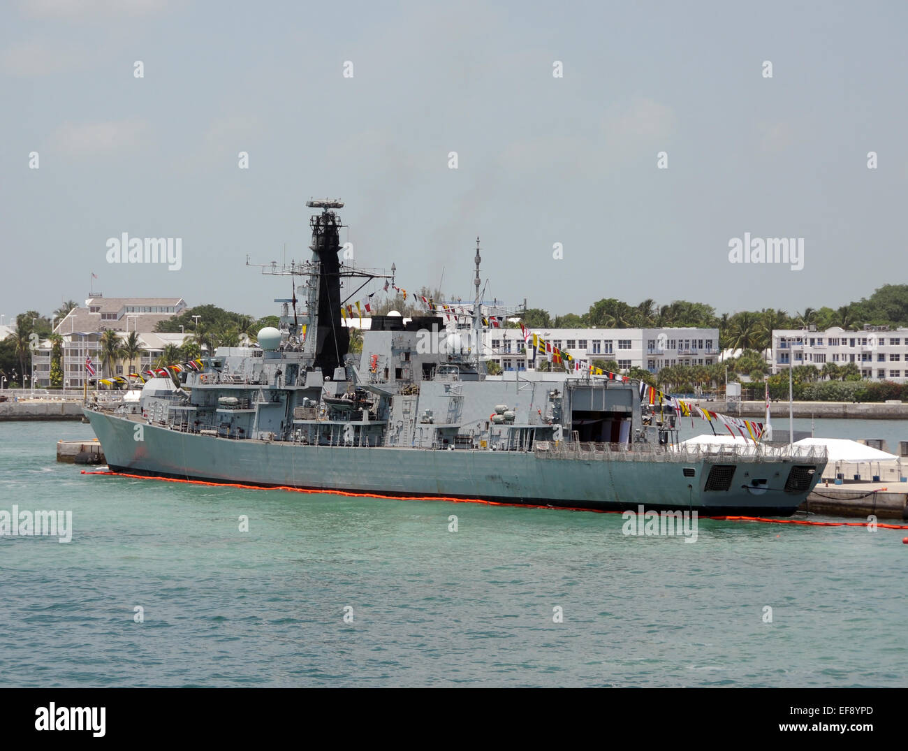 Modern navy ship in a dock Stock Photo - Alamy