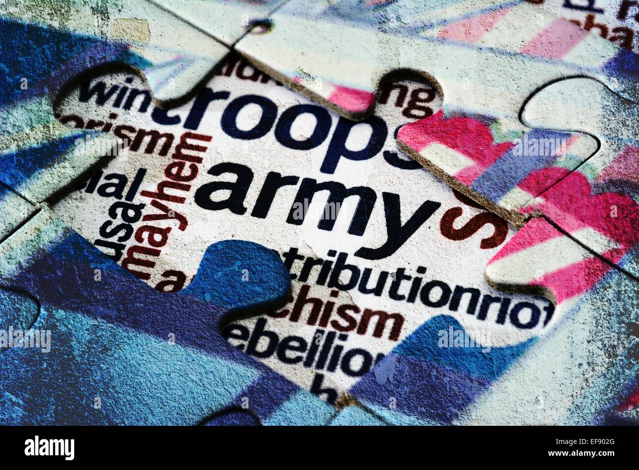 Army puzzle concept Stock Photo - Alamy