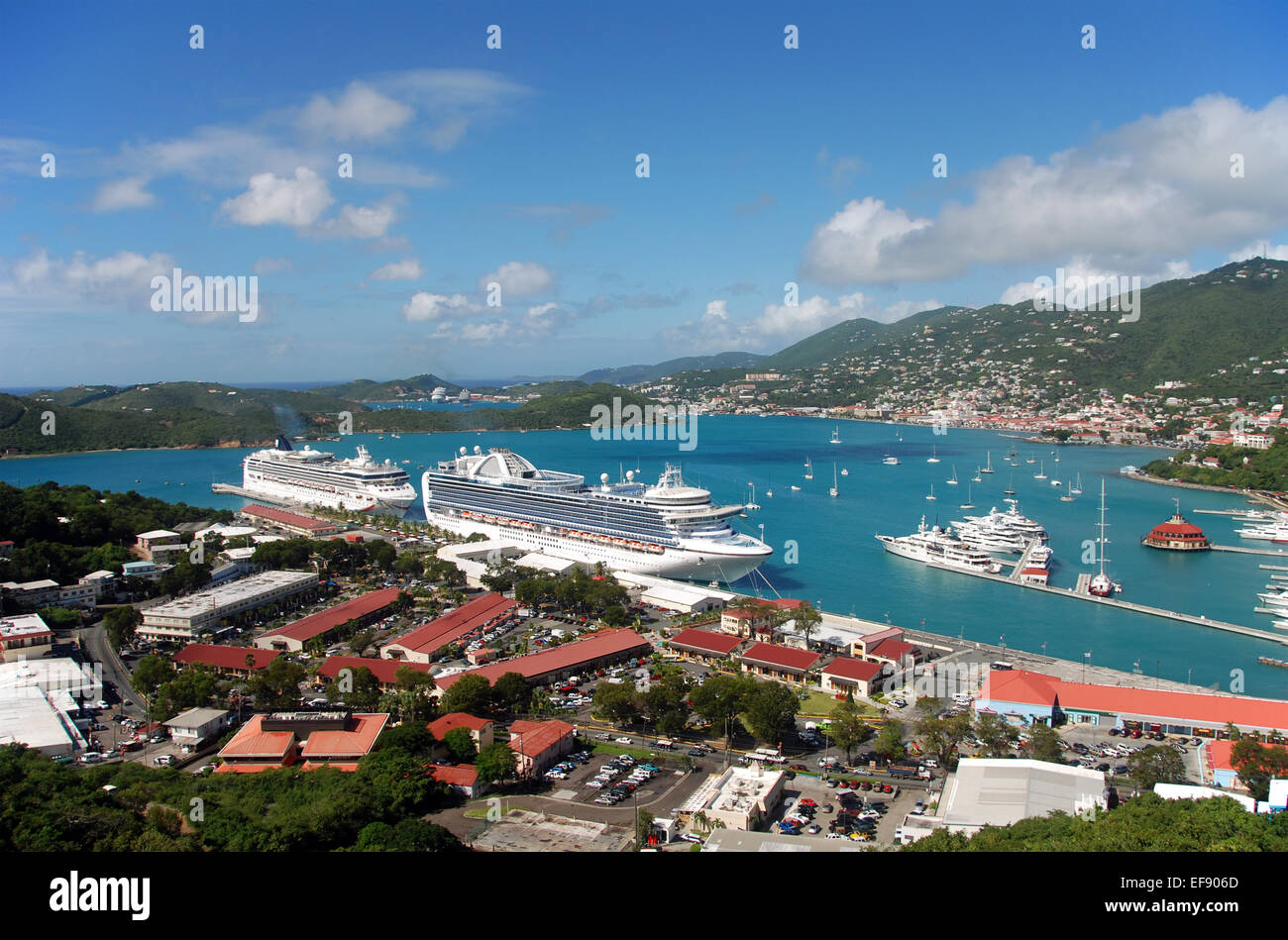 Aerial view of the island of St Thomas, USVI Stock Photo - Alamy