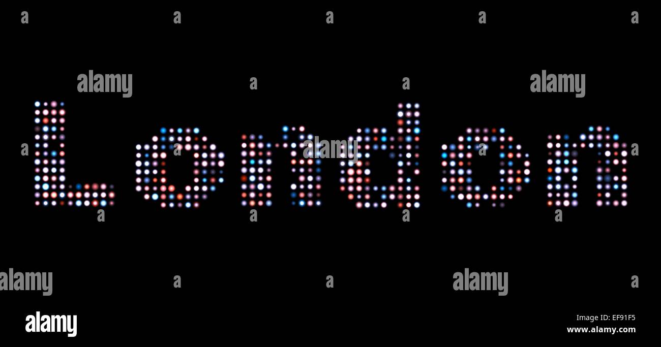 London led text Stock Photo - Alamy